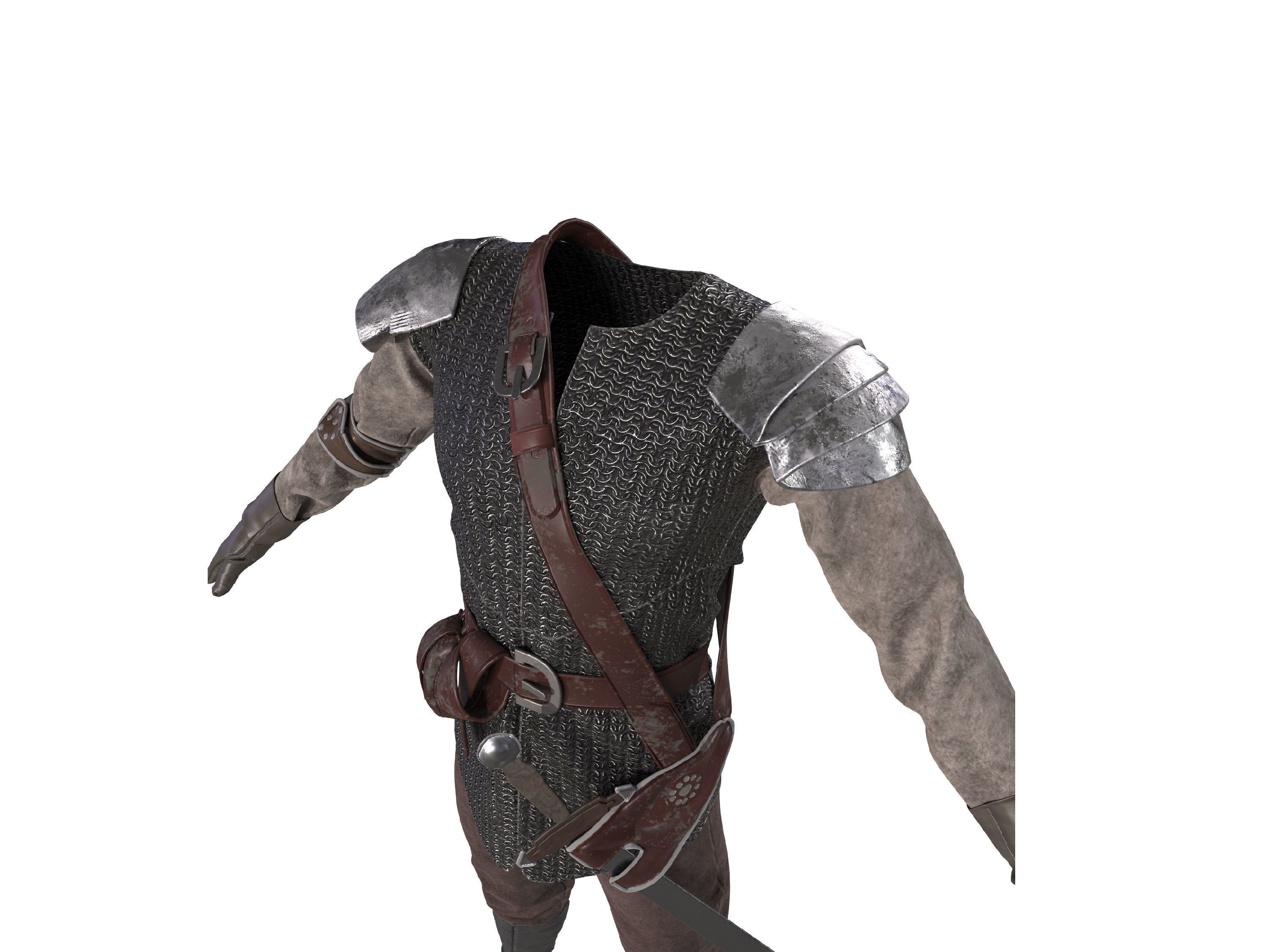 Medieval renaissance knight clothes Warrior armor 3D model | CGTrader
