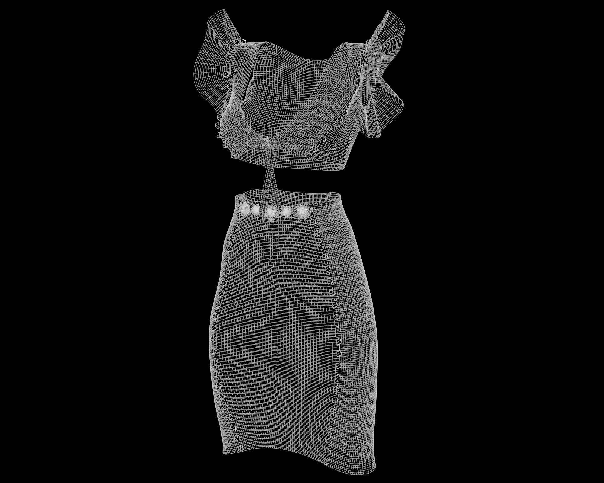 3D model low poly -marvelous designer -obj-fbx-blender-pbr textures VR ...