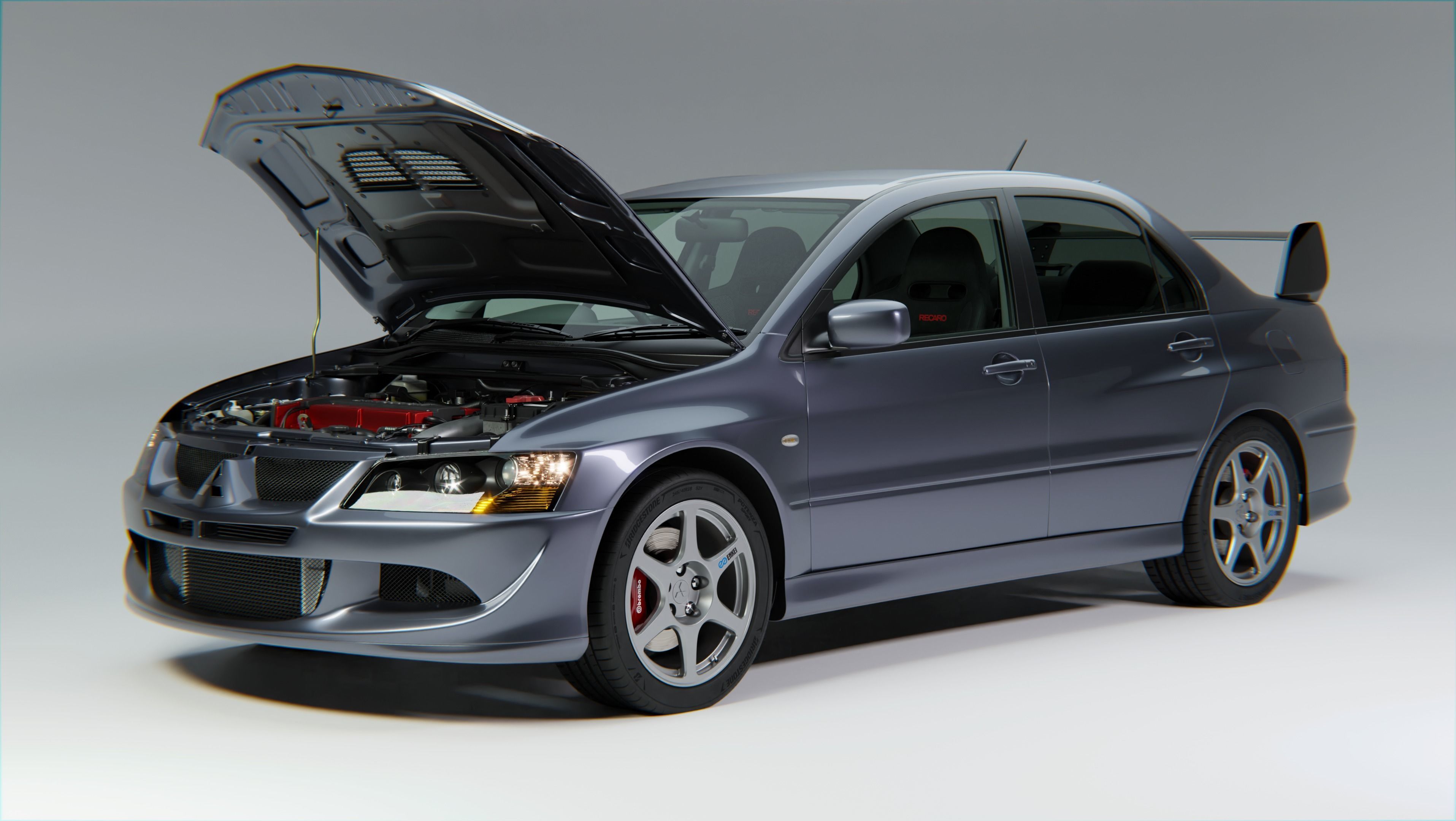 Mitsubishi Lancer Evolution VIII MR 2004 3D model | CGTrader