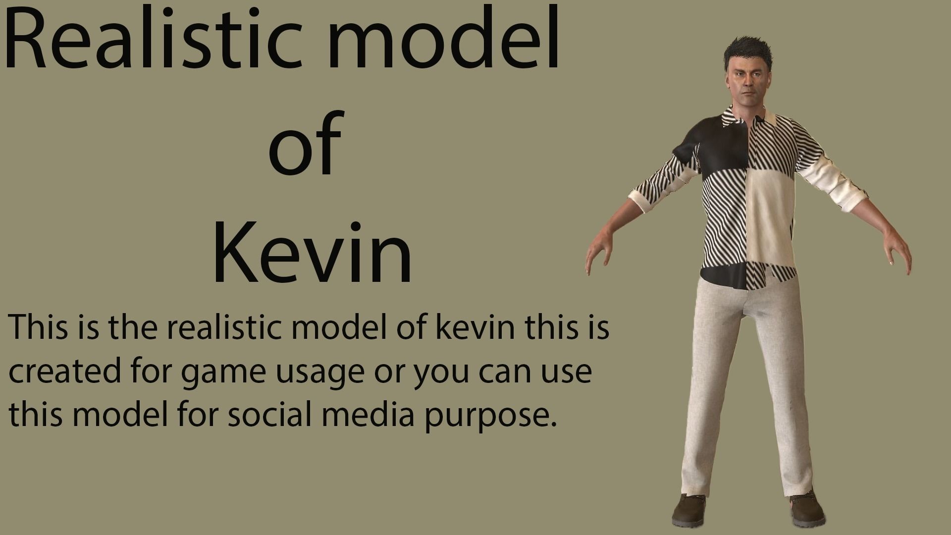 3D model Kevin Stone VR / AR / low-poly | CGTrader