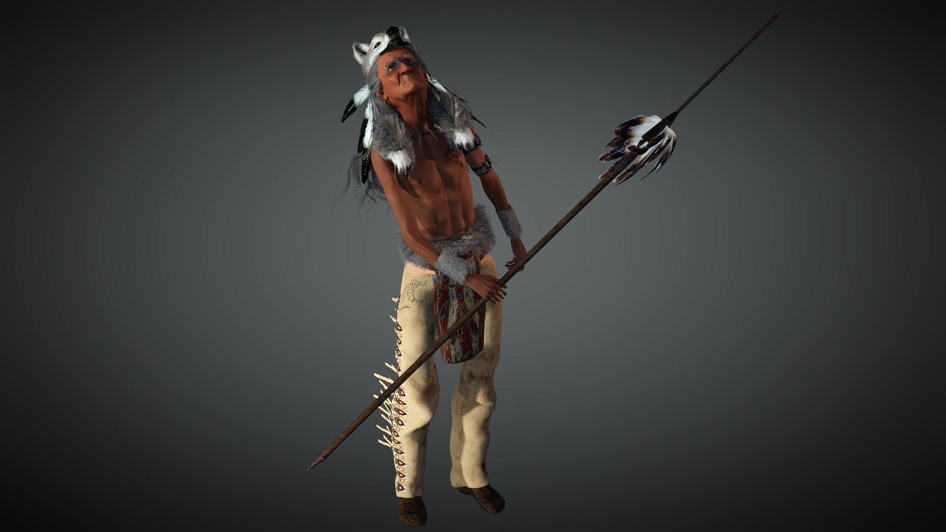 old red indian High quality character full Rigged and Animated 3D model ...