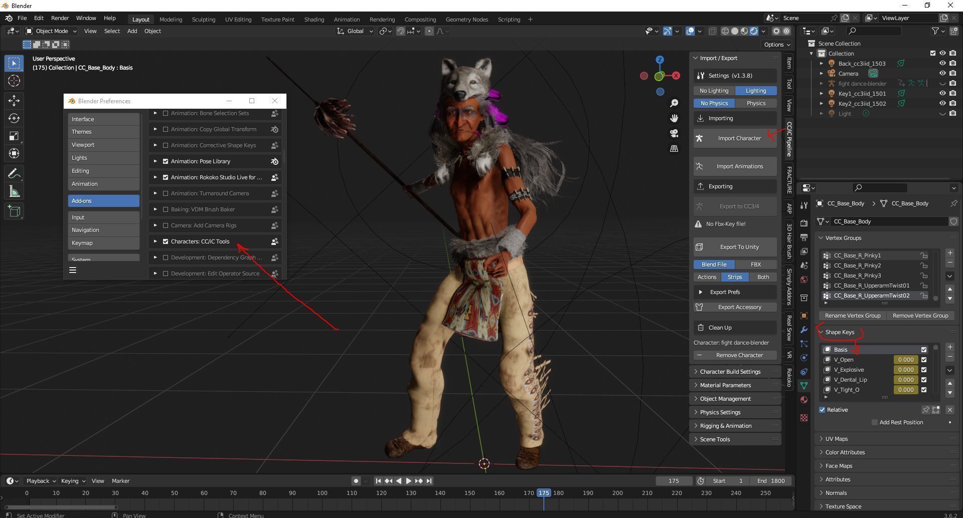 old red indian High quality character full Rigged and Animated 3D model ...