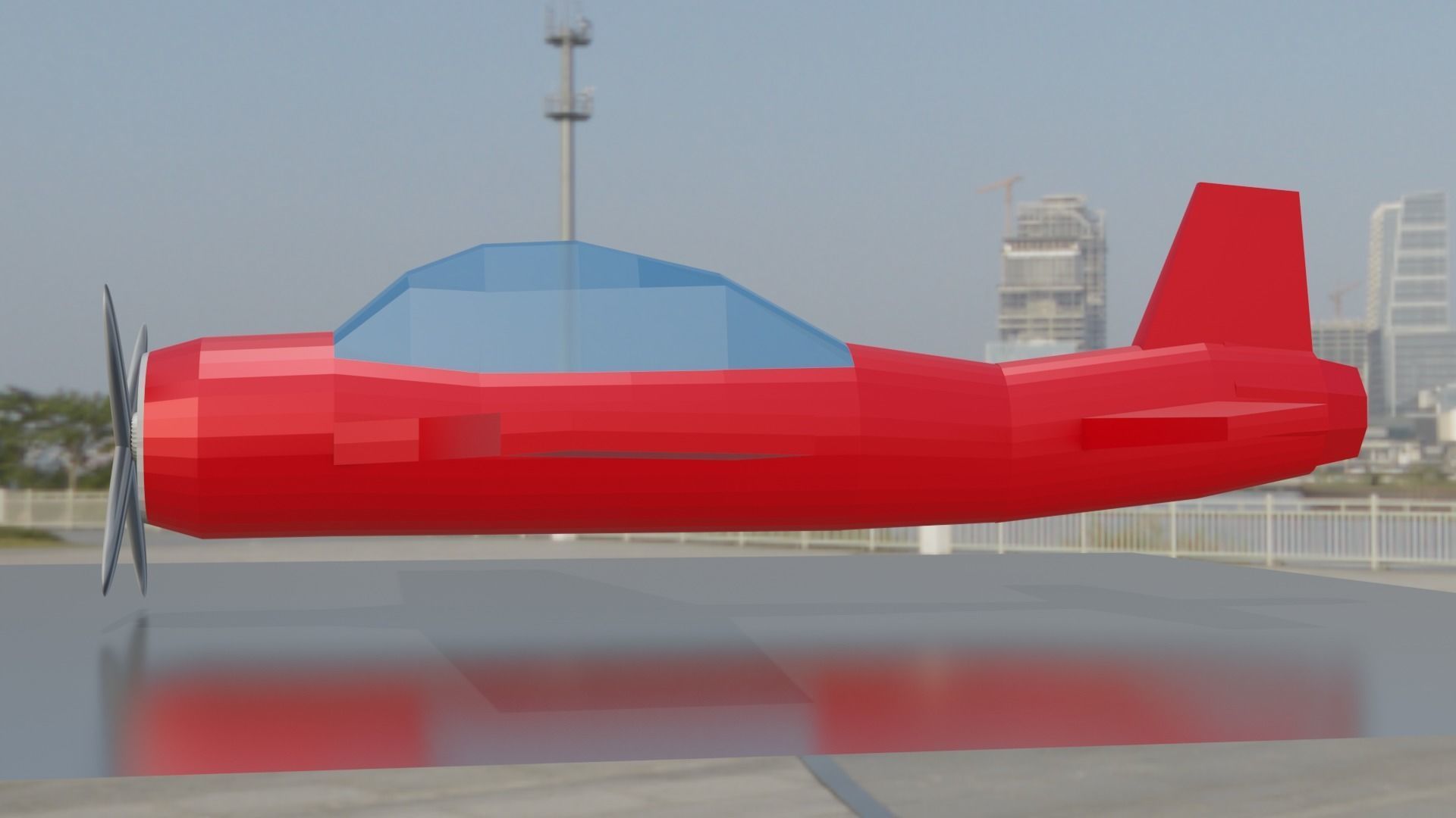 low poly airoplane free 3D model | CGTrader