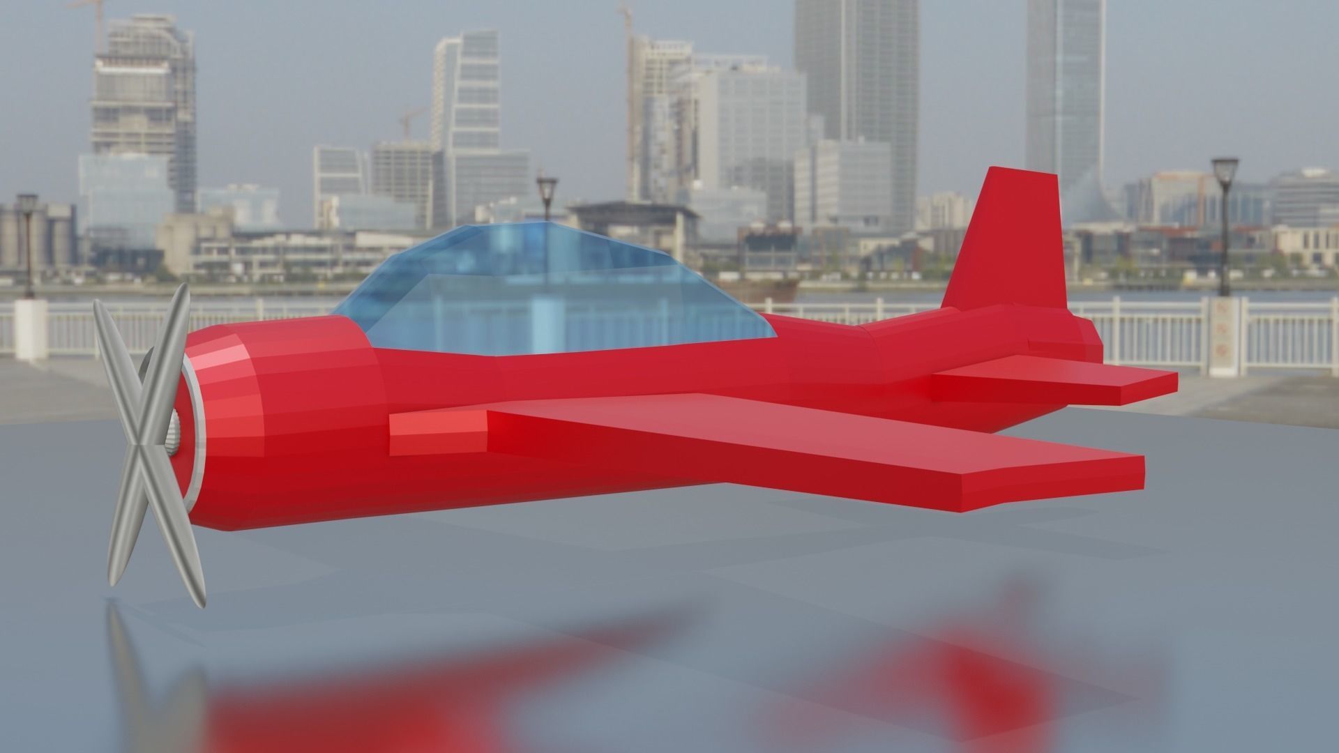 low poly airoplane free 3D model | CGTrader