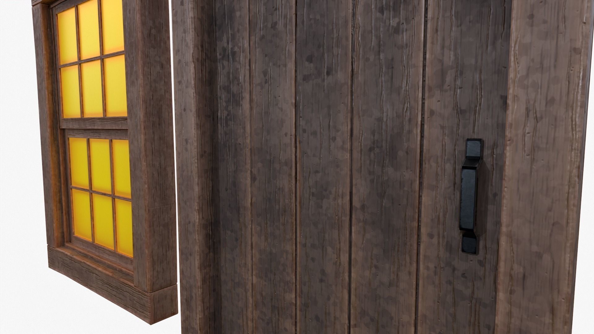 Stylized Door and Window free VR / AR / low-poly 3D model | CGTrader