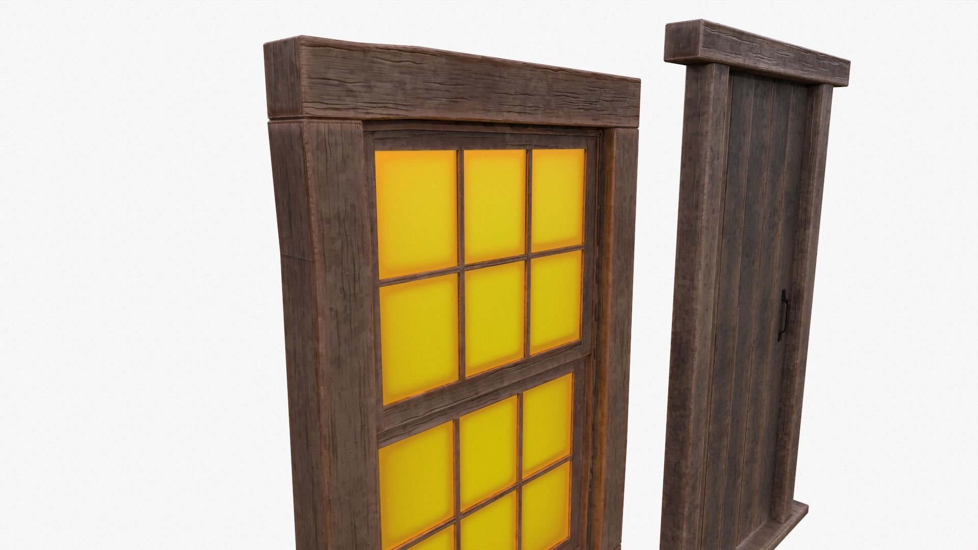 Stylized Door and Window free VR / AR / low-poly 3D model | CGTrader