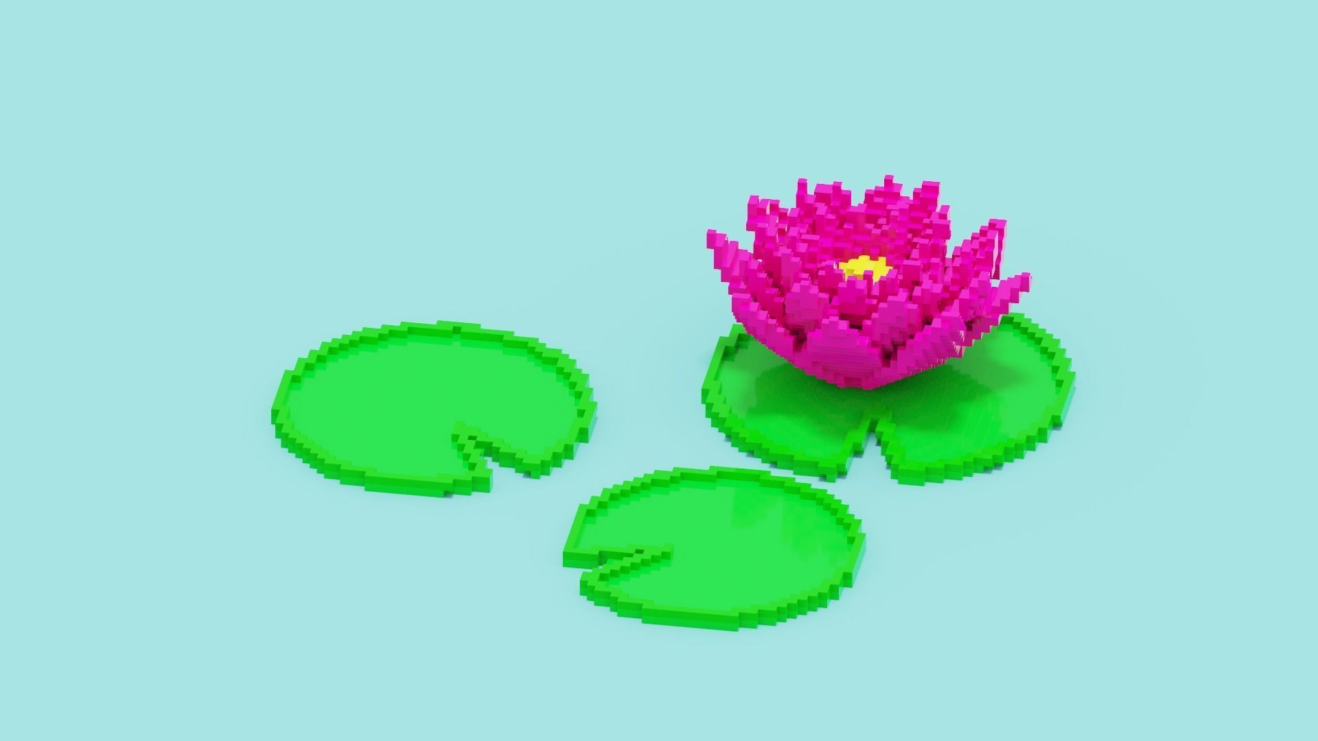 3D model Voxel Lotus VR / AR / low-poly | CGTrader