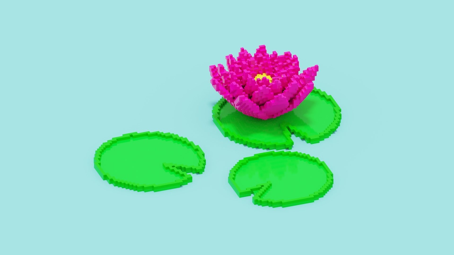 3D model Voxel Lotus VR / AR / low-poly | CGTrader