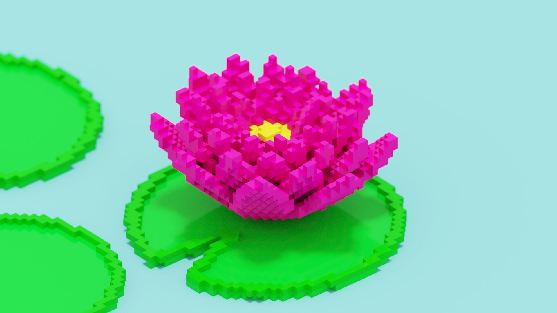 3D model Voxel Lotus VR / AR / low-poly | CGTrader