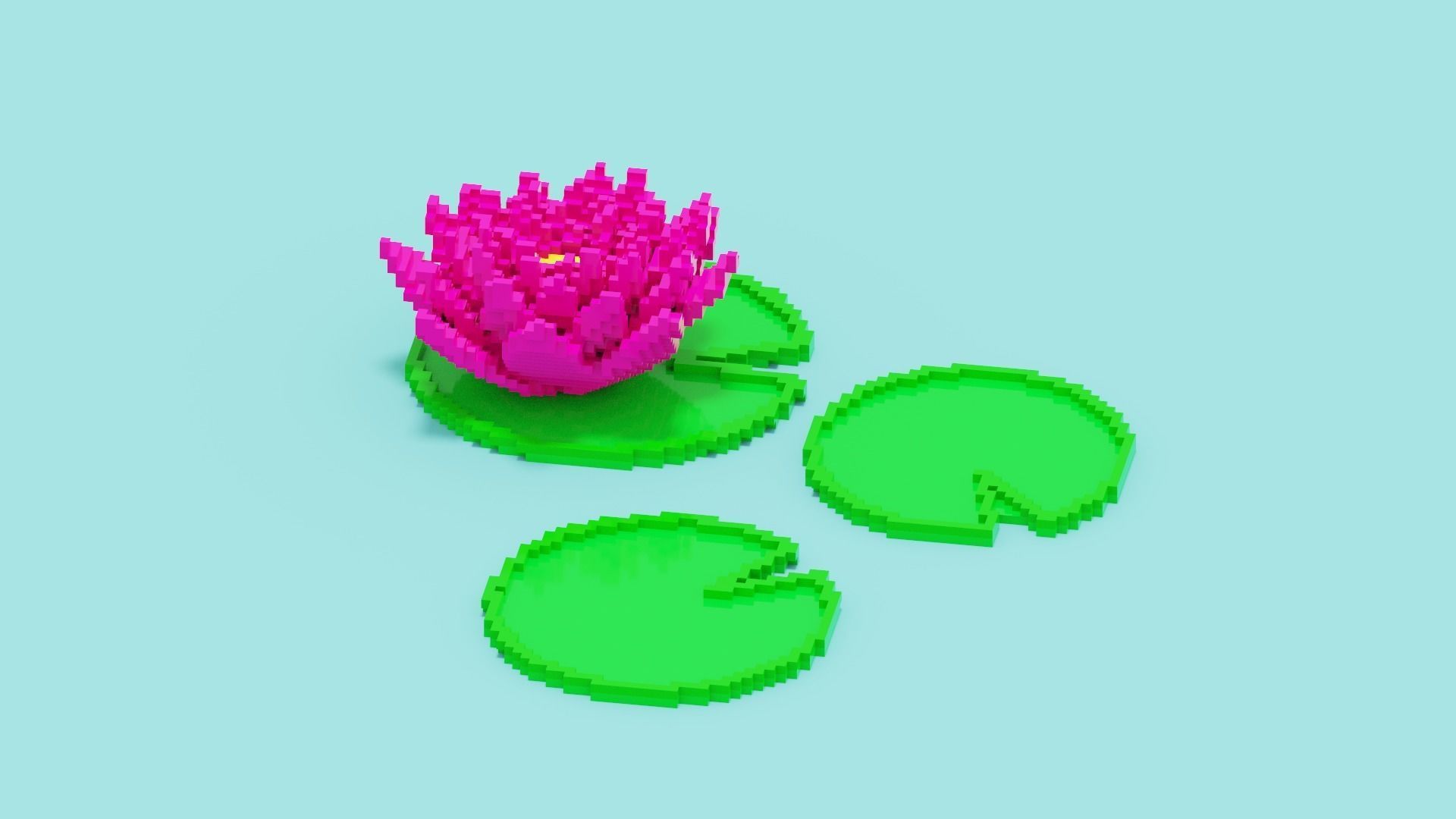 3D model Voxel Lotus VR / AR / low-poly | CGTrader