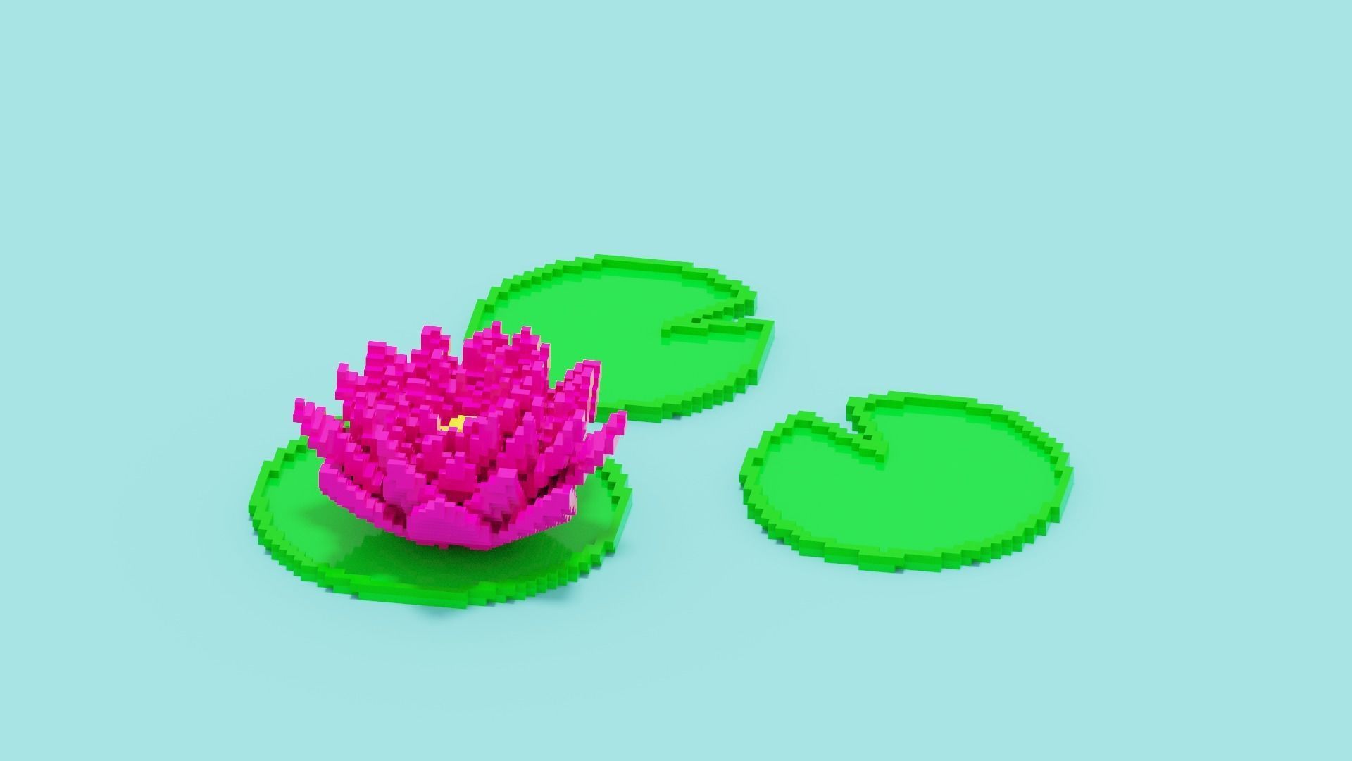 3D model Voxel Lotus VR / AR / low-poly | CGTrader