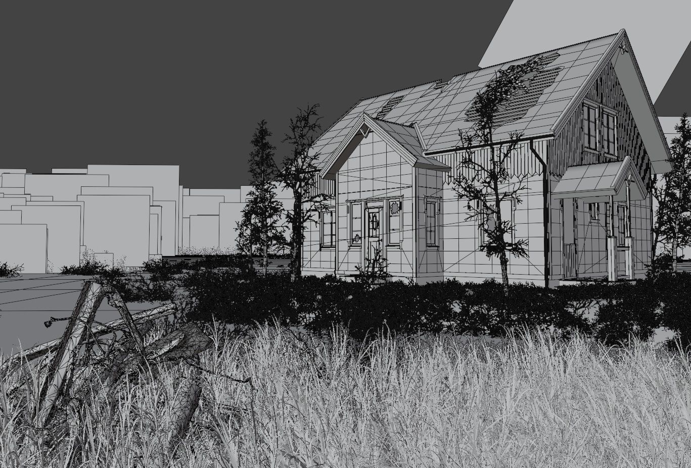 3D model Abandoned House Scene VR / AR / low-poly | CGTrader