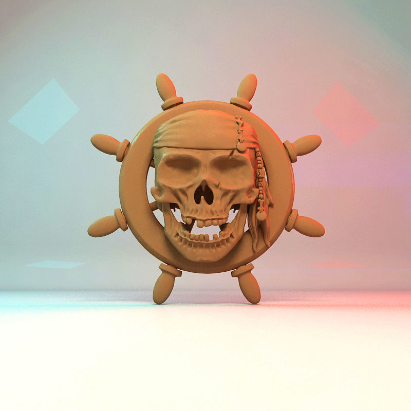 Pirate pattern 3D STL Model for Cnc users 3D print model 3D model 3D ...