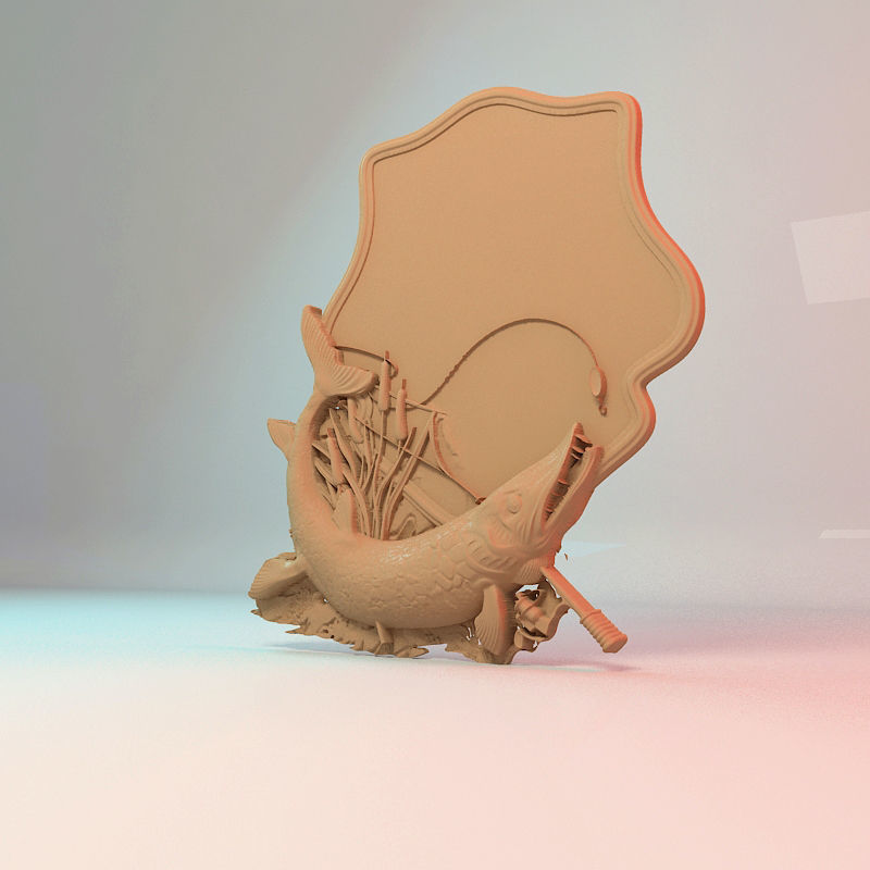 Pictures of fish hunting 3D STL Model for Cnc users 3D model 3D ...