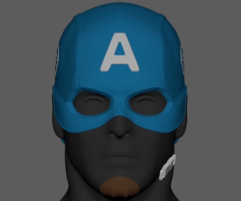 Captain America Golden Age Helmet 3D model 3D printable | CGTrader