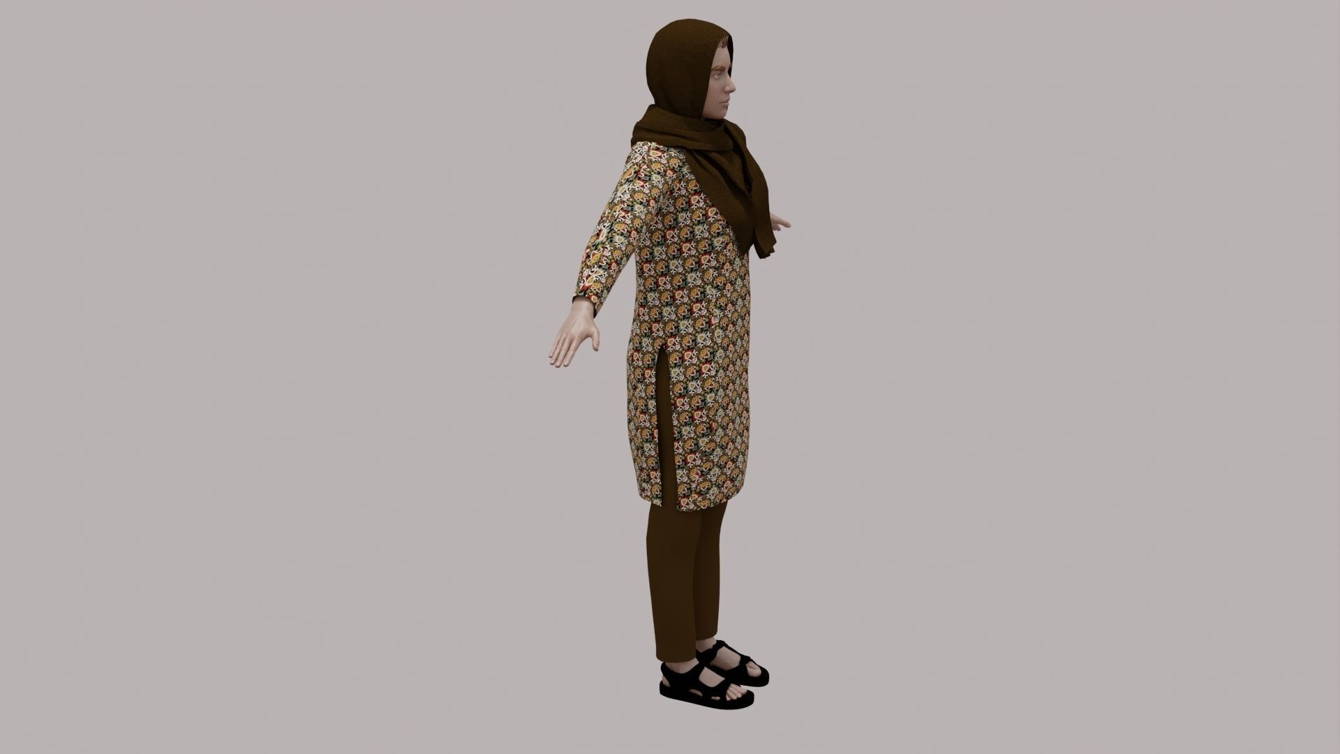 3D model Rajasthani Female Character 1 VR / AR / low-poly | CGTrader