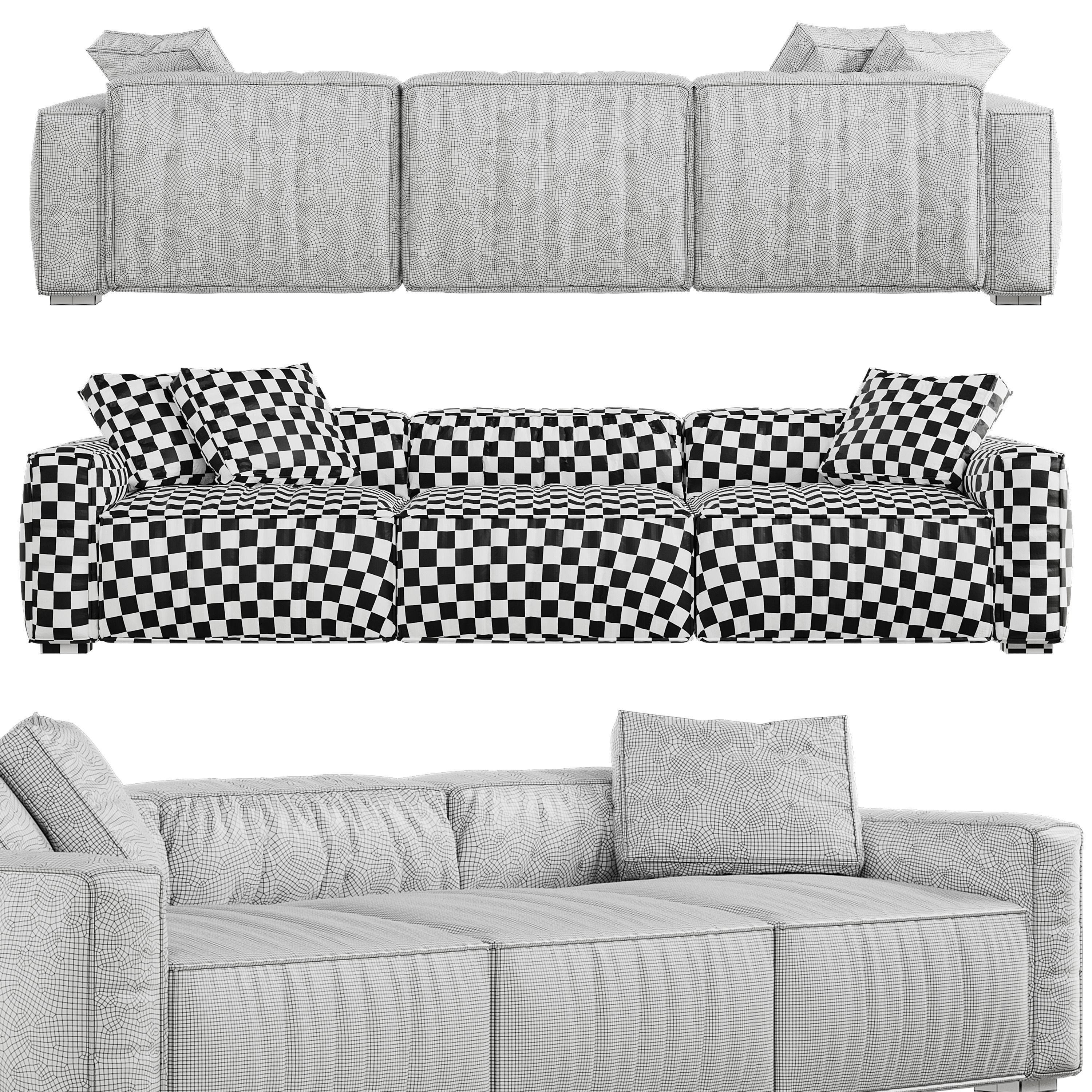 3D model KEYARA SOFA VR / AR / low-poly | CGTrader