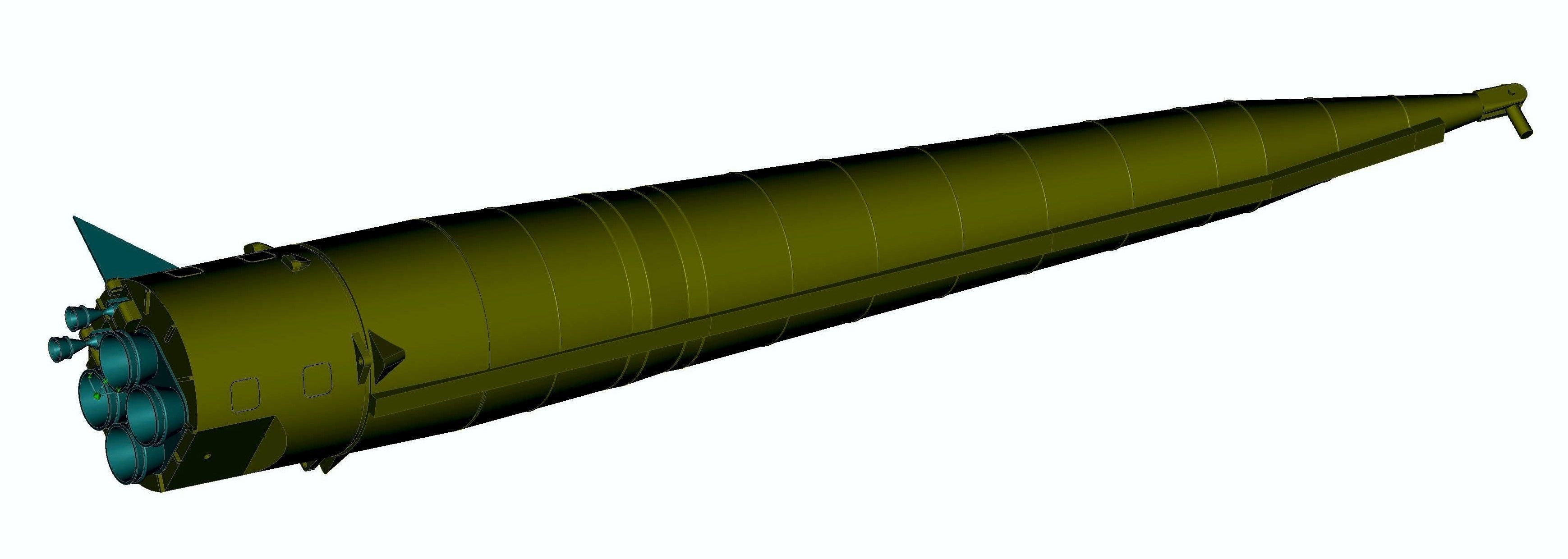 Space rocket R7 Sputnik 3D model 3D printable | CGTrader