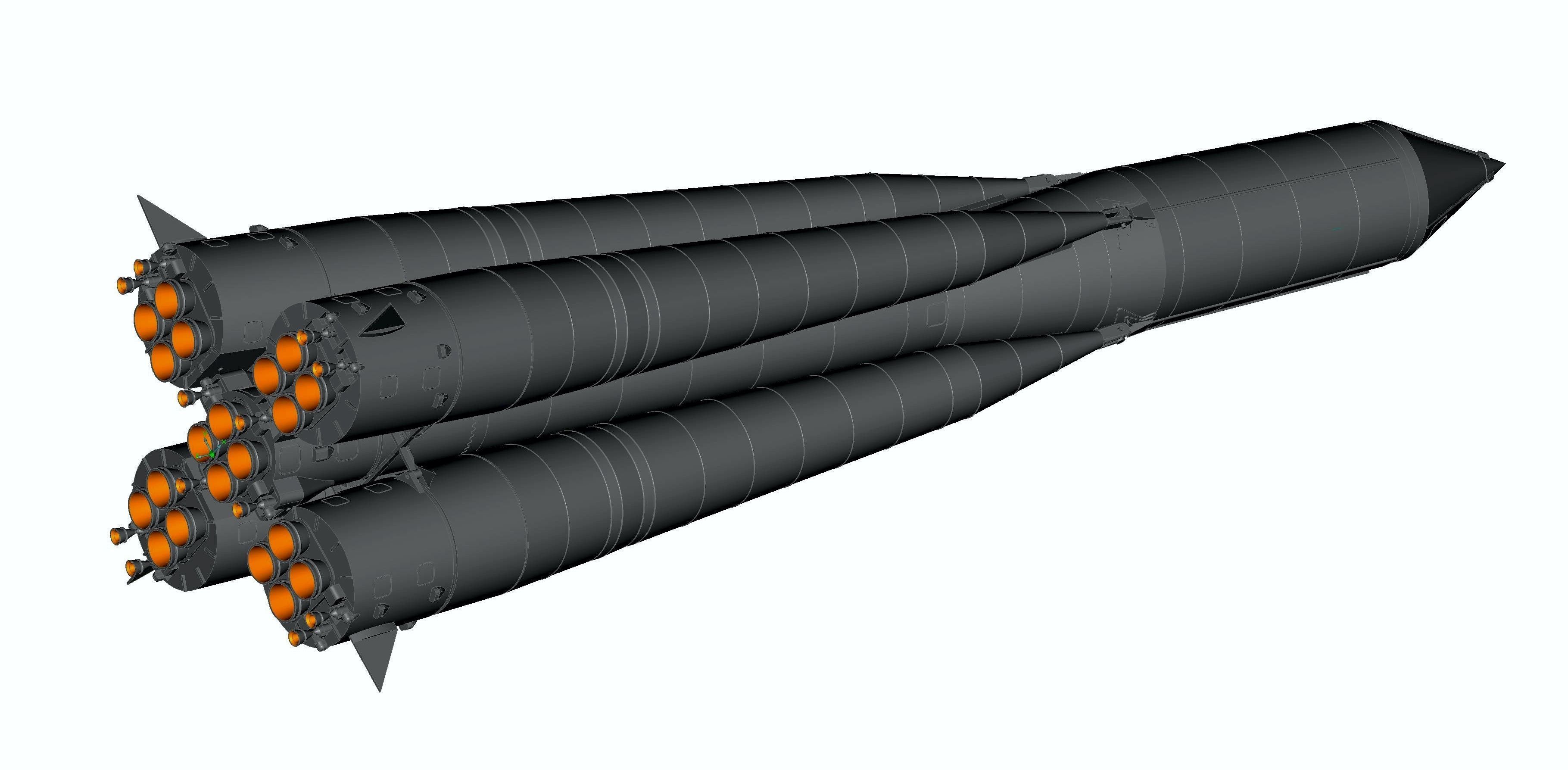 Space rocket R7 Sputnik 3D model 3D printable | CGTrader