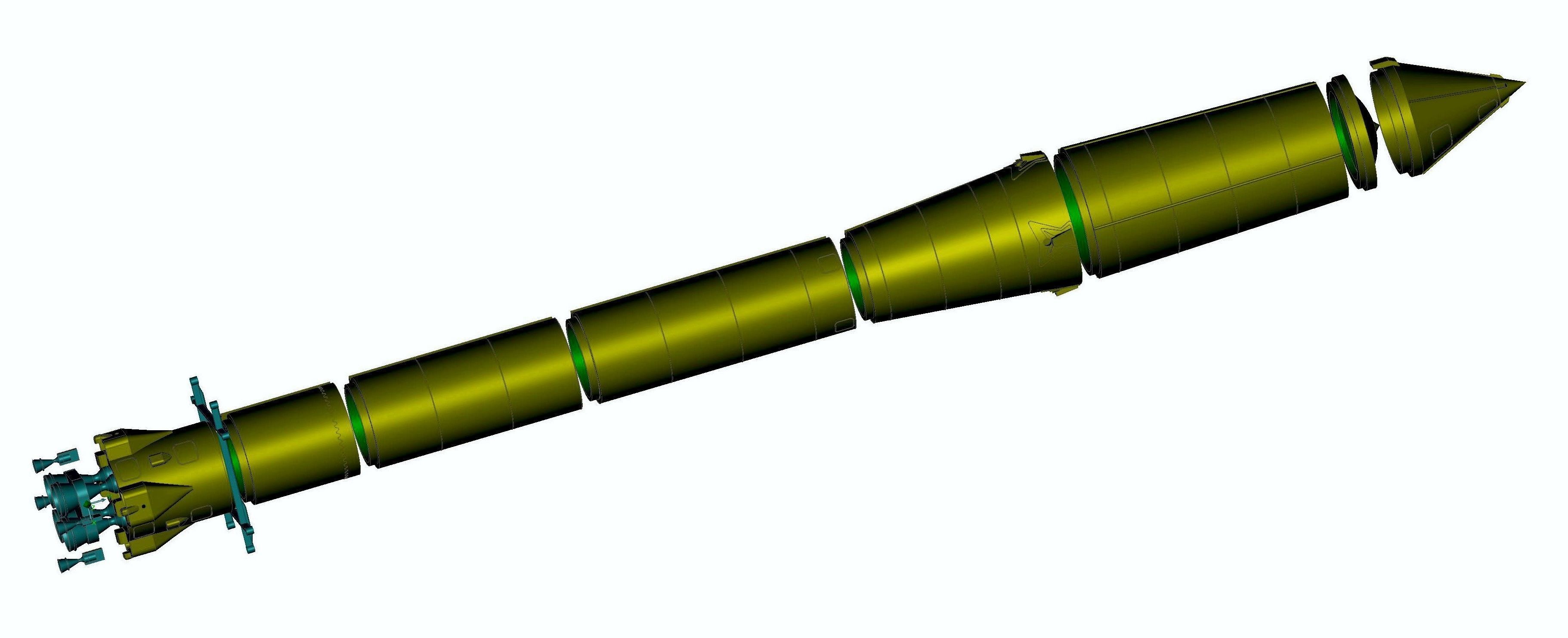 Space rocket R7 Sputnik 3D model 3D printable | CGTrader