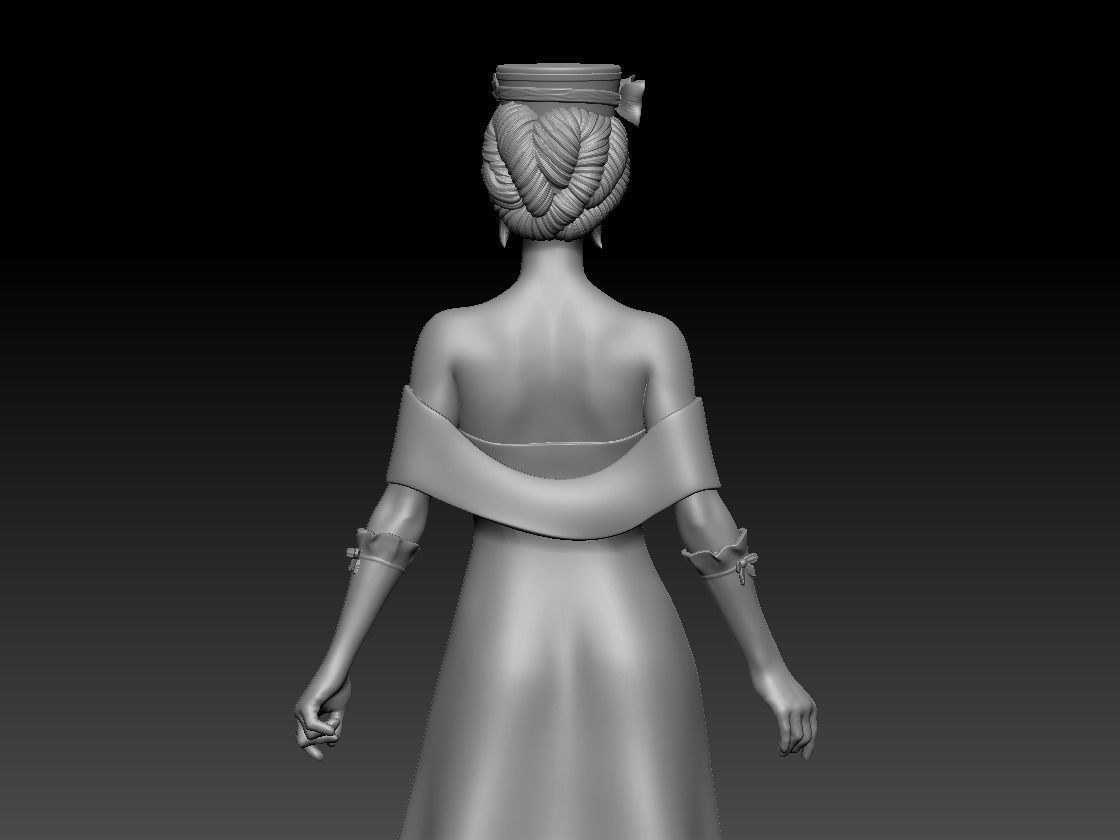 FRENCH LADY 3D model 3D printable | CGTrader