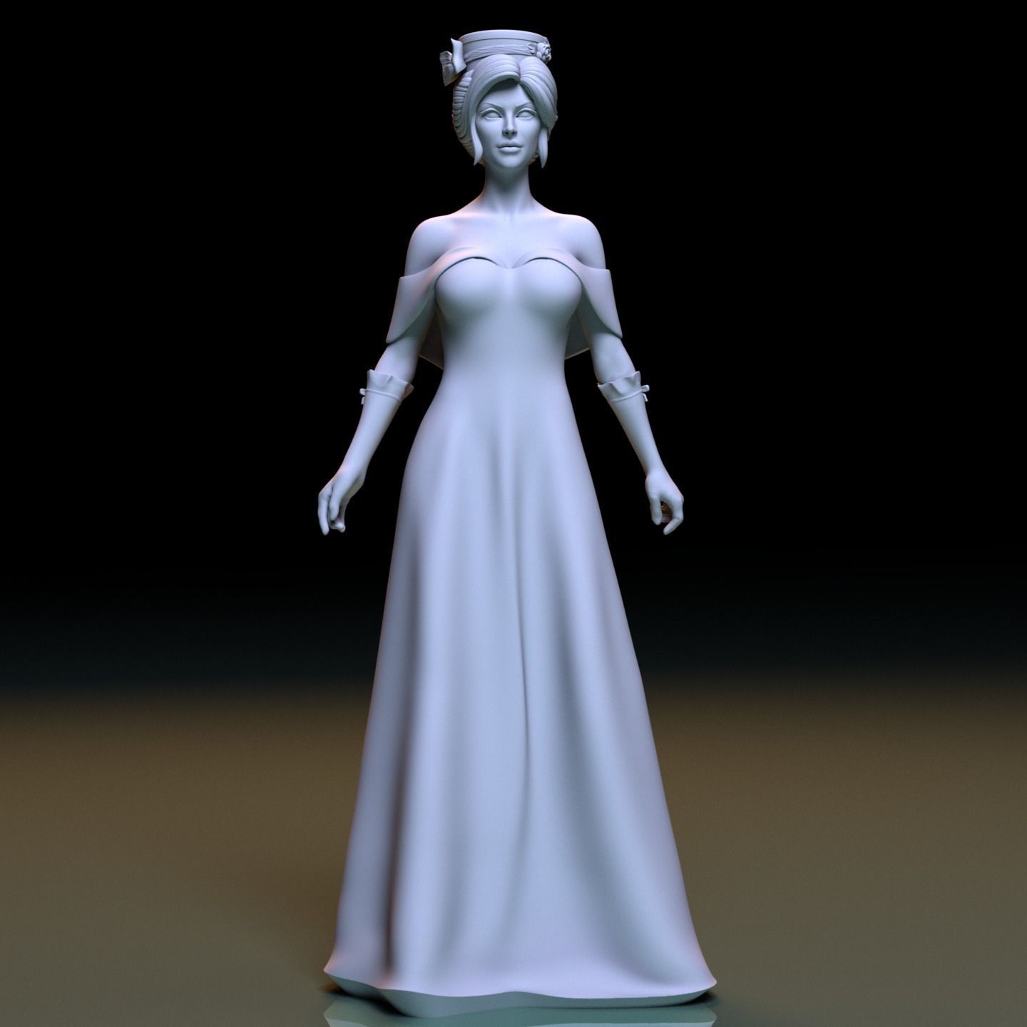 FRENCH LADY 3D model 3D printable | CGTrader