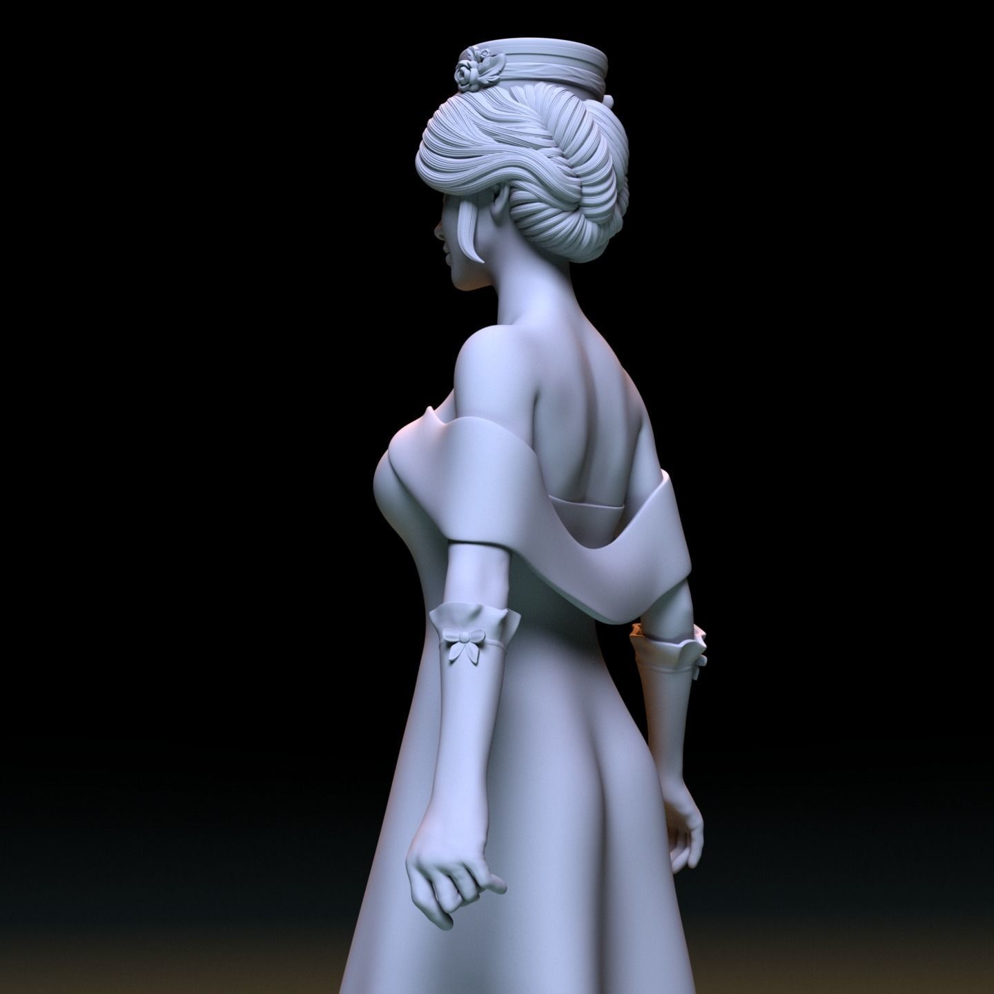 FRENCH LADY 3D model 3D printable | CGTrader