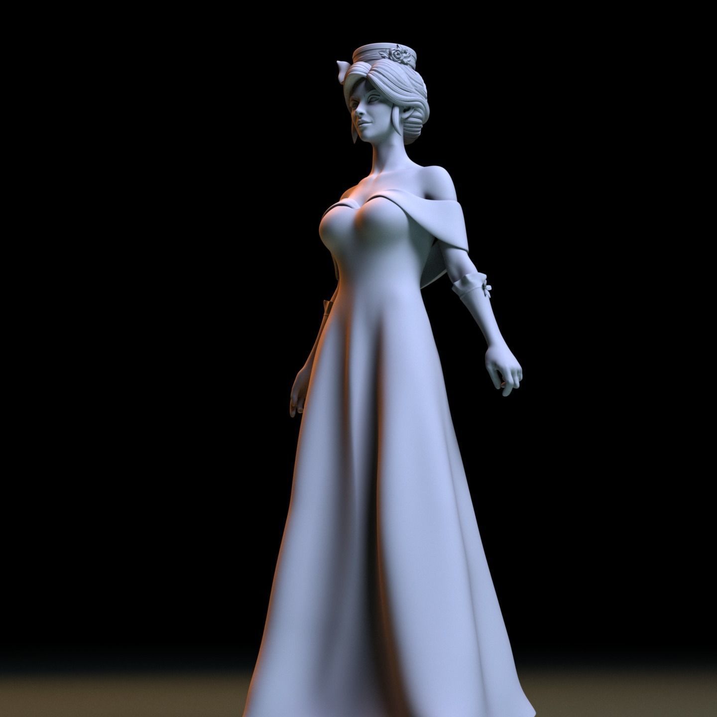 FRENCH LADY 3D model 3D printable | CGTrader