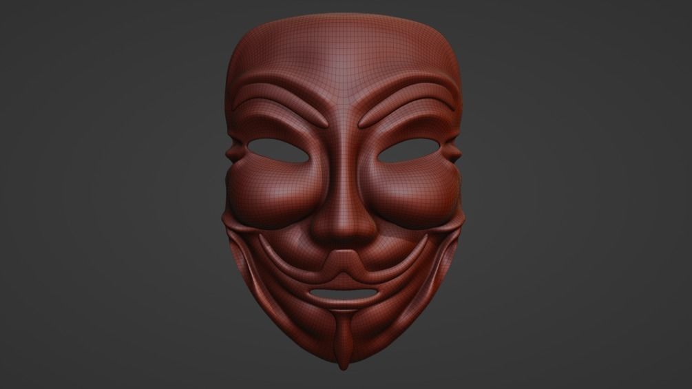 Guy Fawkes ReImagined - 3d mask model 3D model | CGTrader