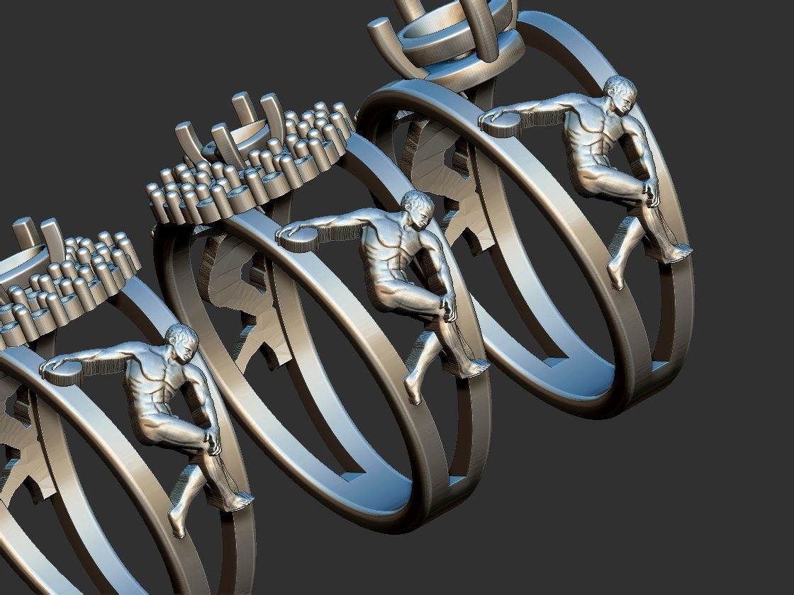 Physical Education Rings 3D model 3D printable | CGTrader