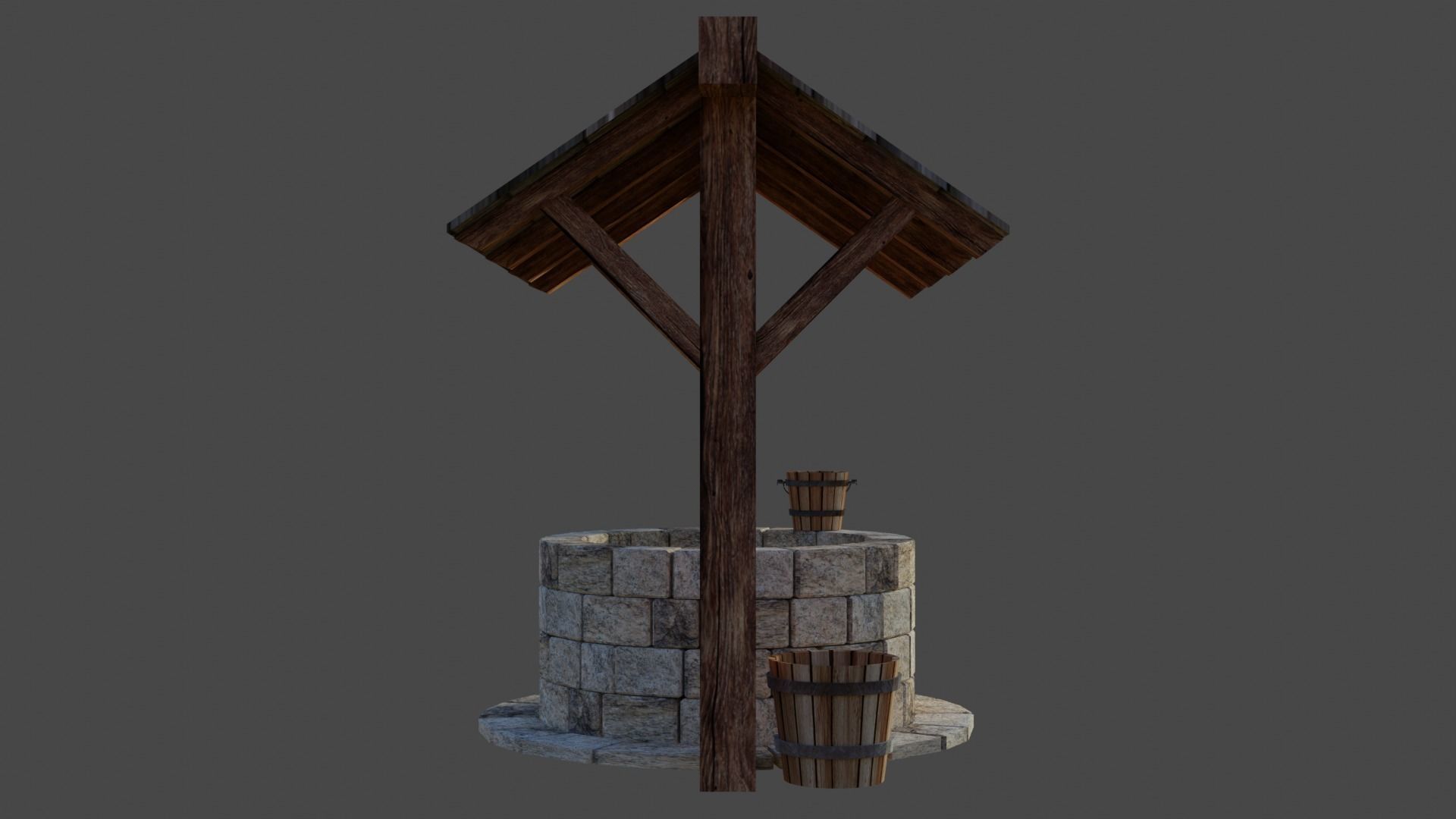 3D model Low Poly Medieval Well VR / AR / low-poly | CGTrader