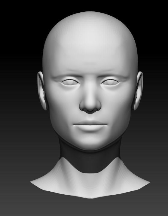 Female head base mesh 3D Model Collection | CGTrader