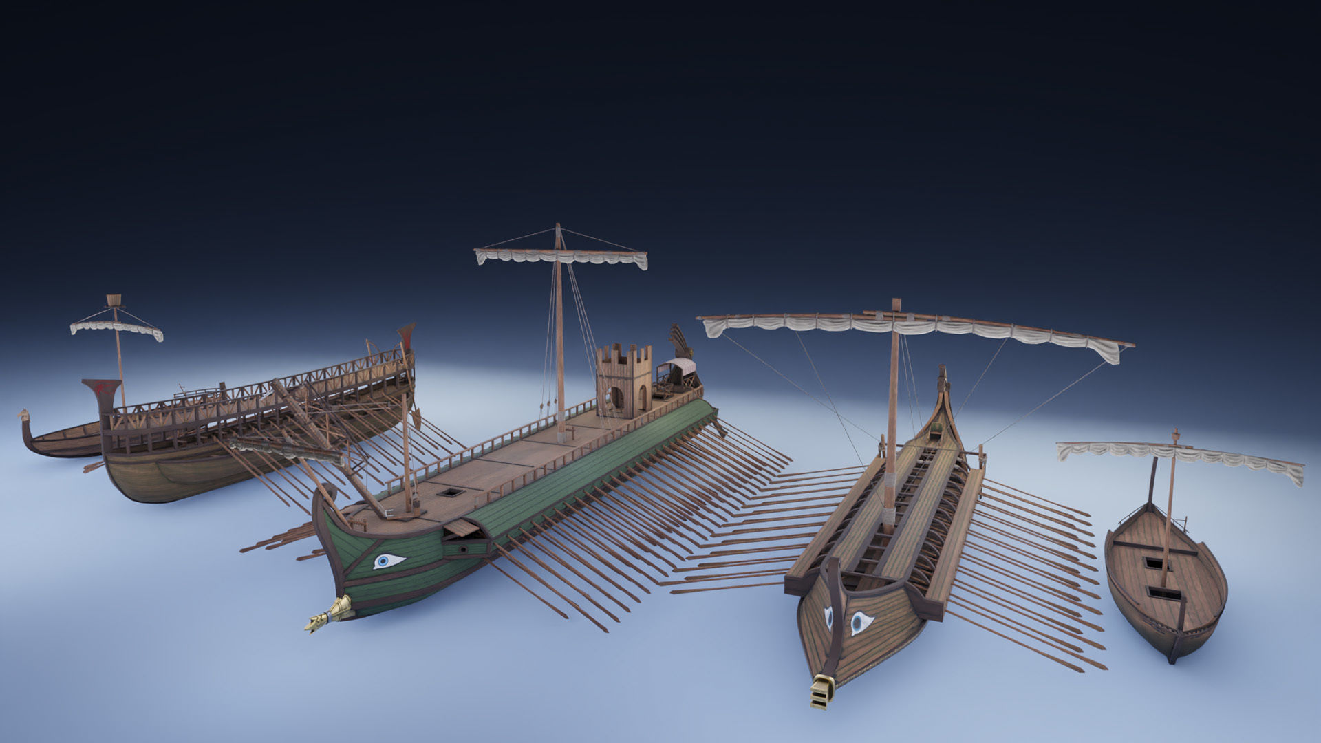 3D model Ancient Ships VR / AR / low-poly | CGTrader
