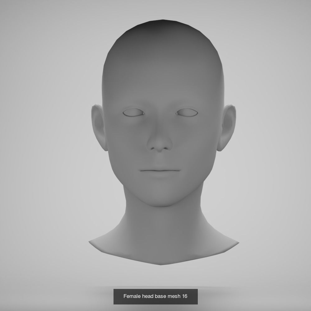 Female head base mesh 3D Model Collection | CGTrader