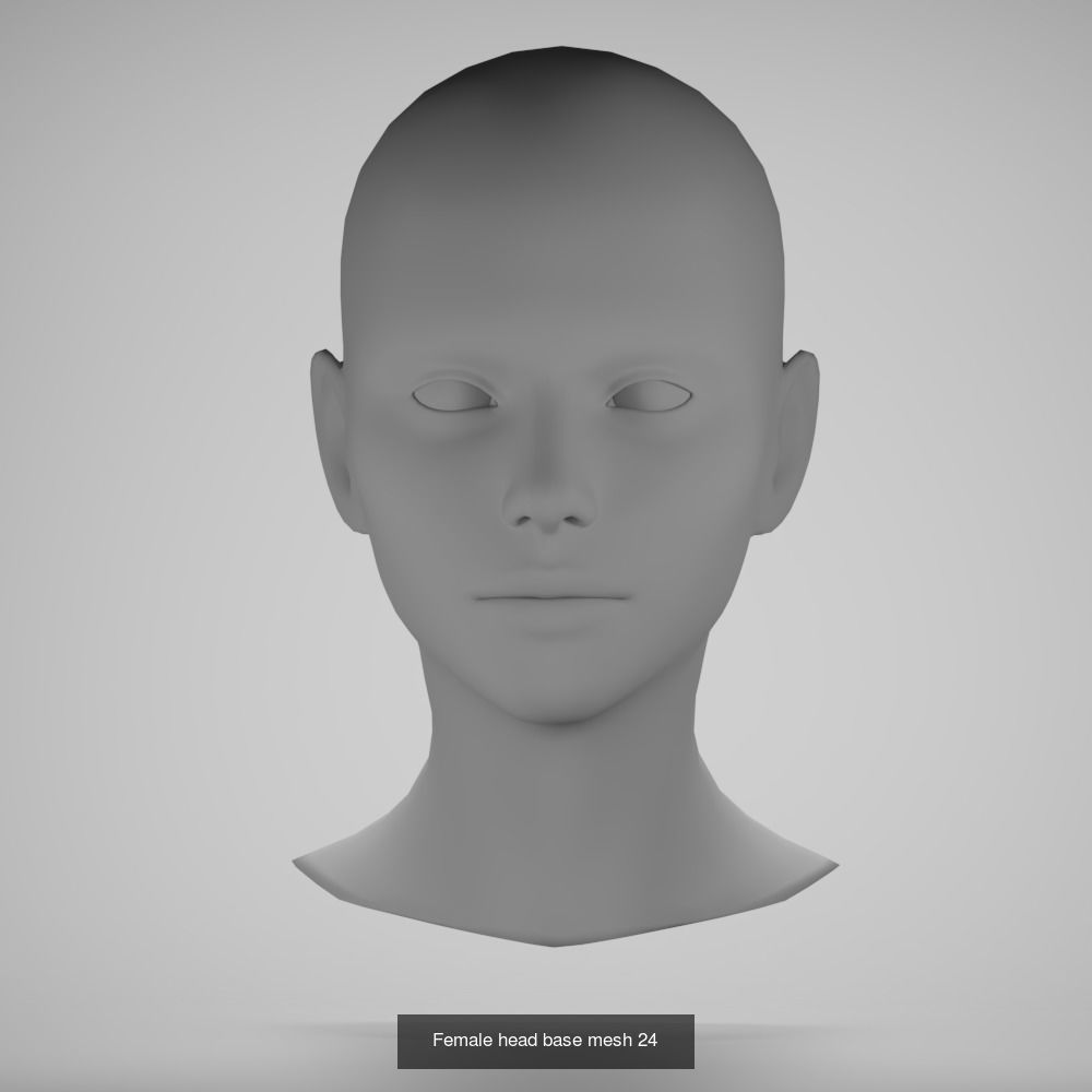 Female head base mesh 3D Model Collection | CGTrader