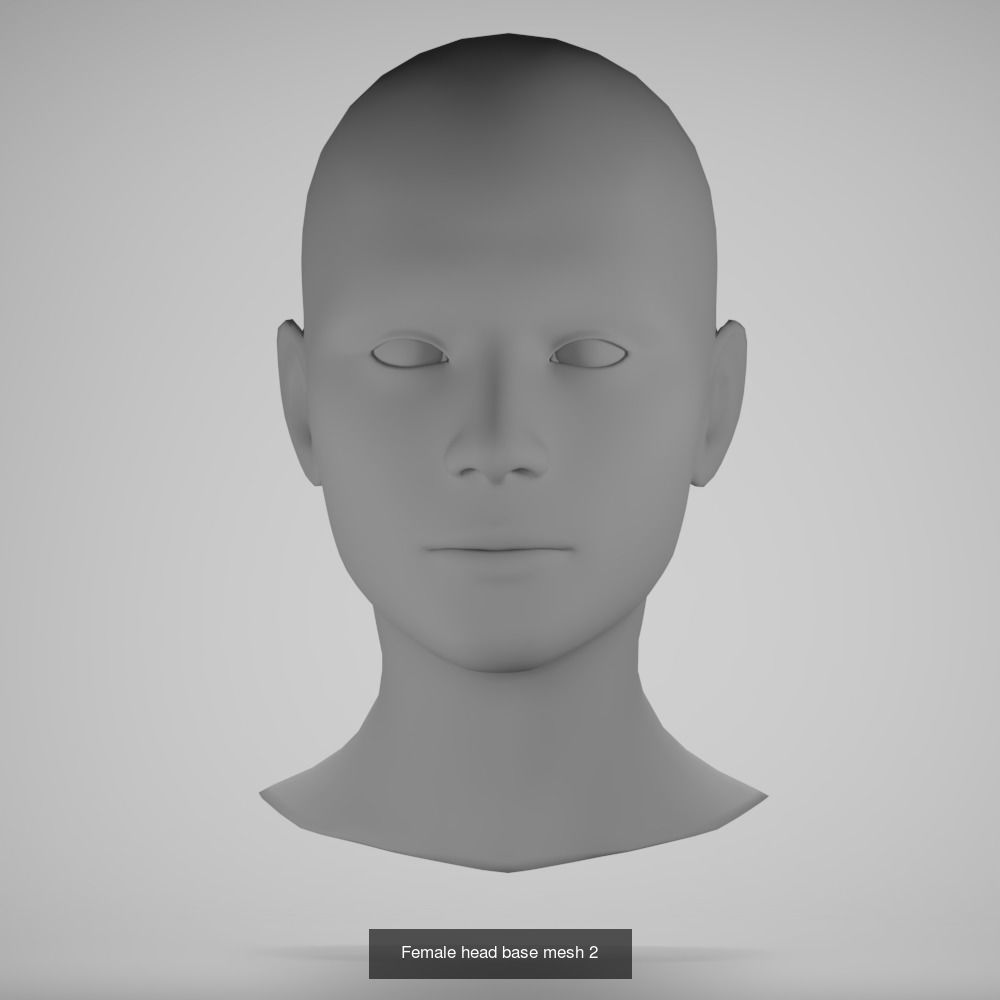 Base mesh 5 female heads 3D Model Collection | CGTrader