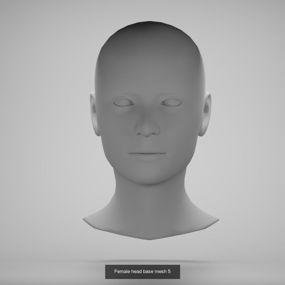 Base mesh 5 female heads 3D Model Collection | CGTrader