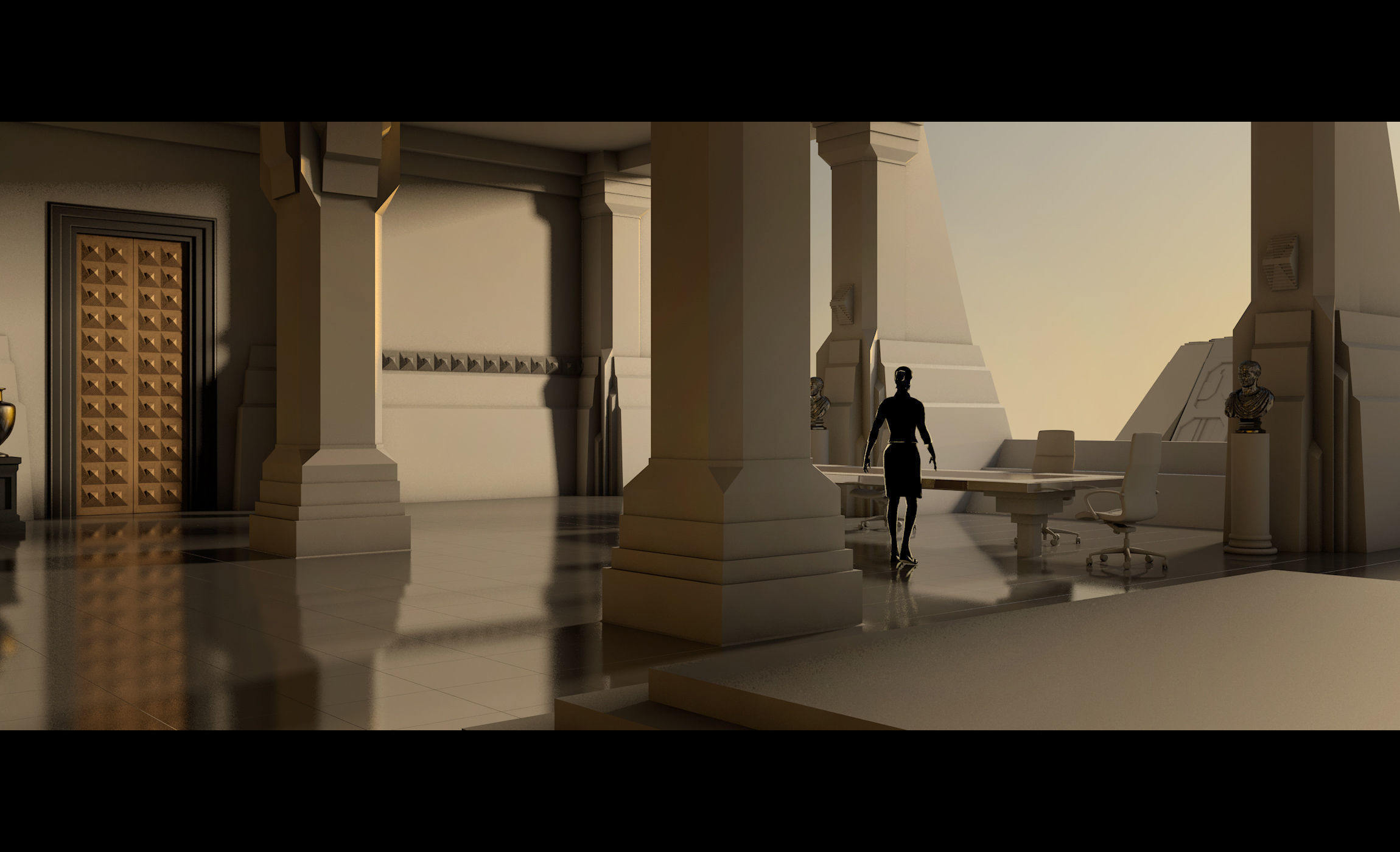 Tyrell Corperation Building Interior - Blade Runner 1982 3D model ...