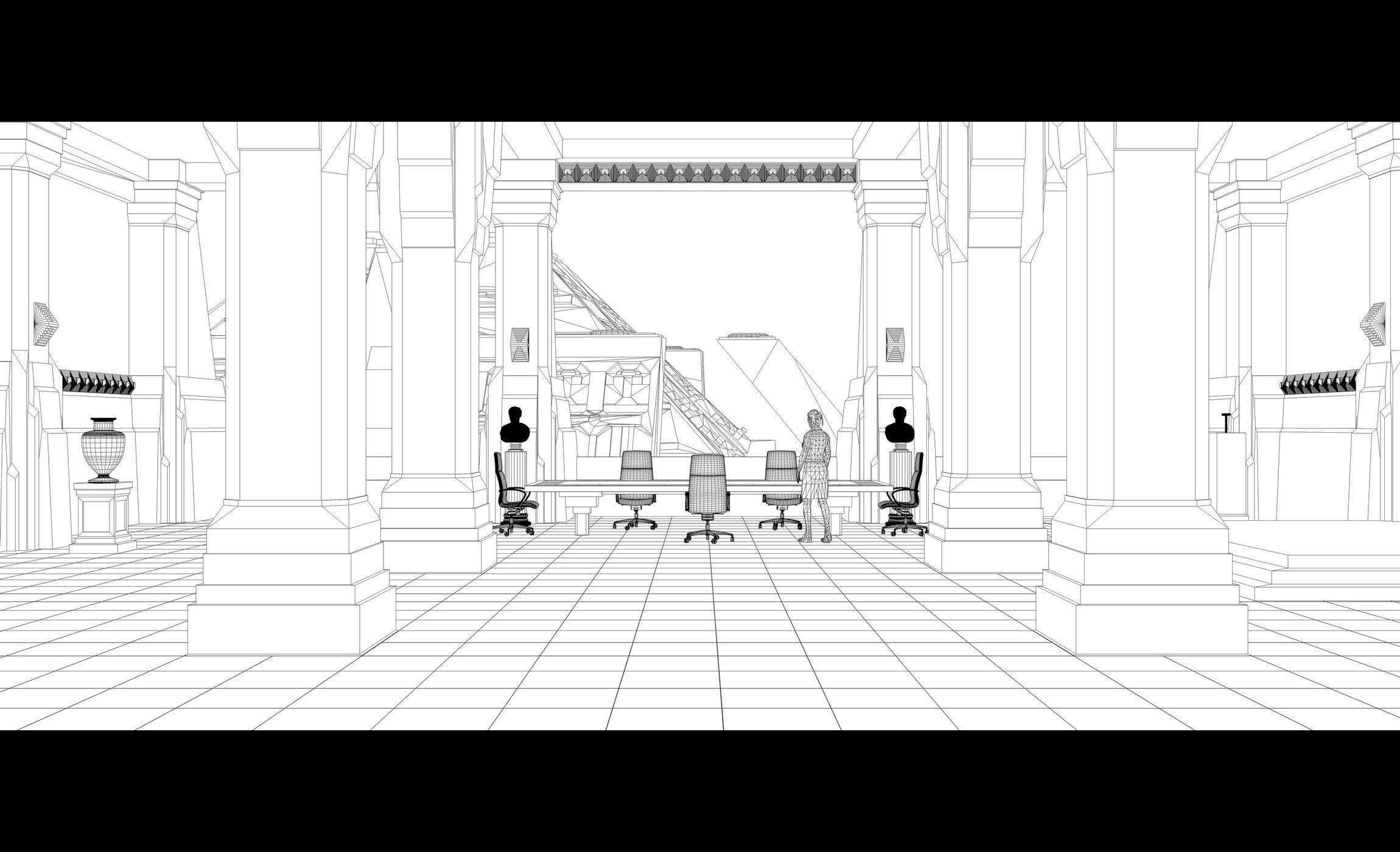 Tyrell Corperation Building Interior - Blade Runner 1982 3D model ...