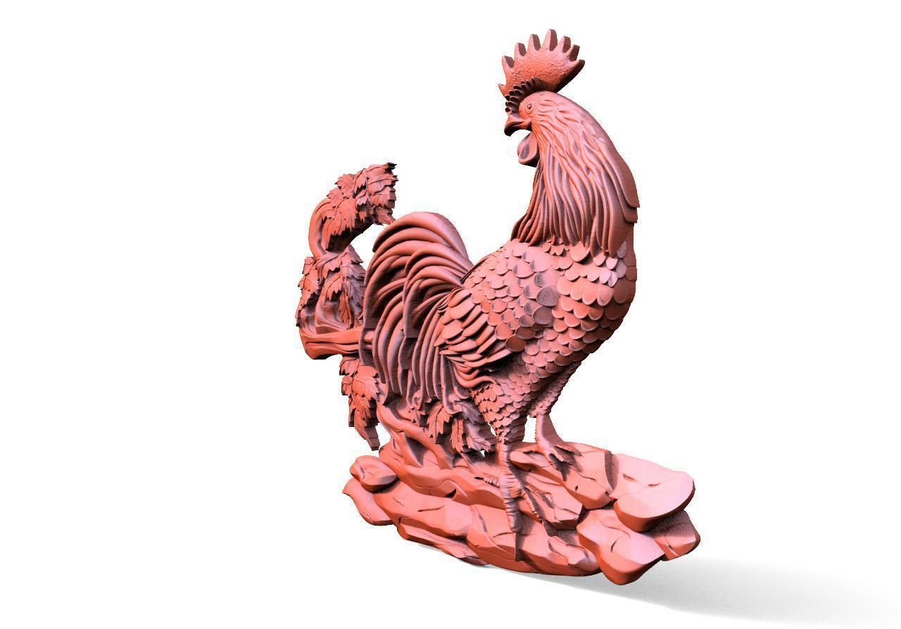 Rooster CNC 3D model 3D printable | CGTrader
