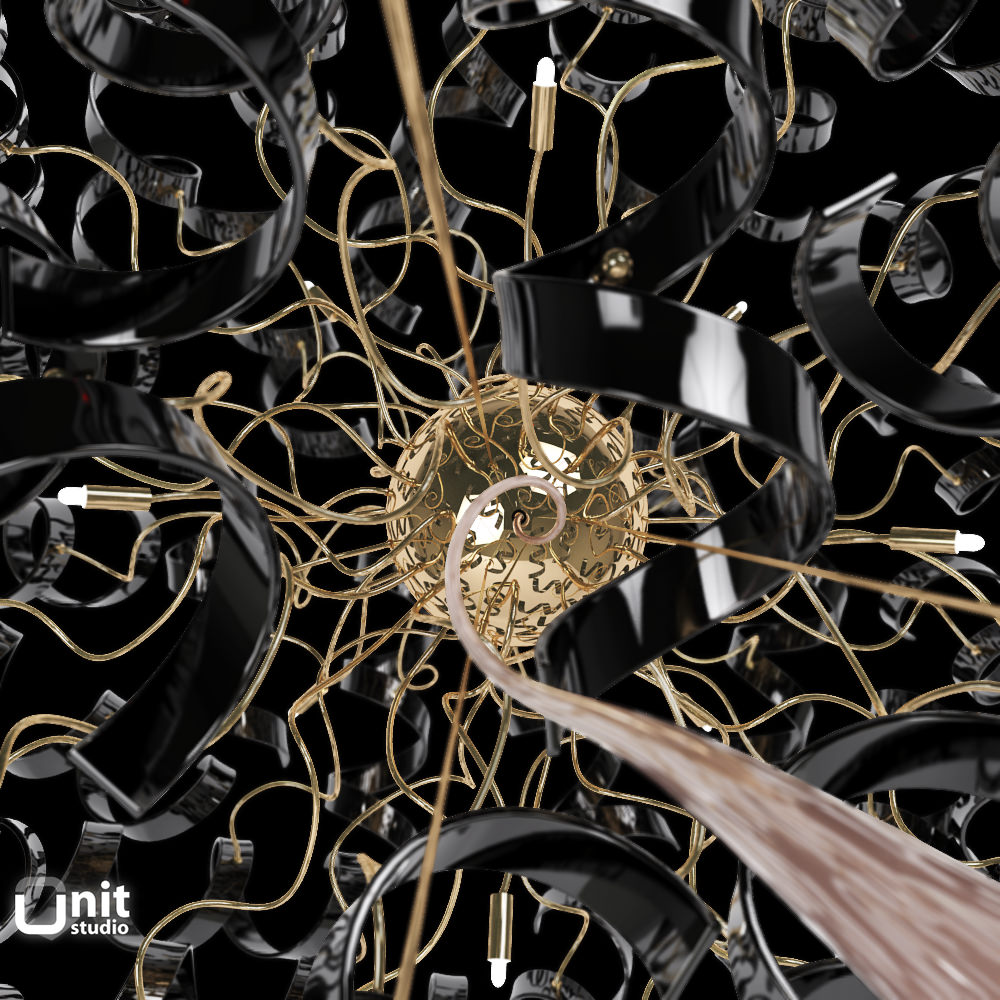 Pendant light Astro MetalLux 48 pieces 3D model | CGTrader