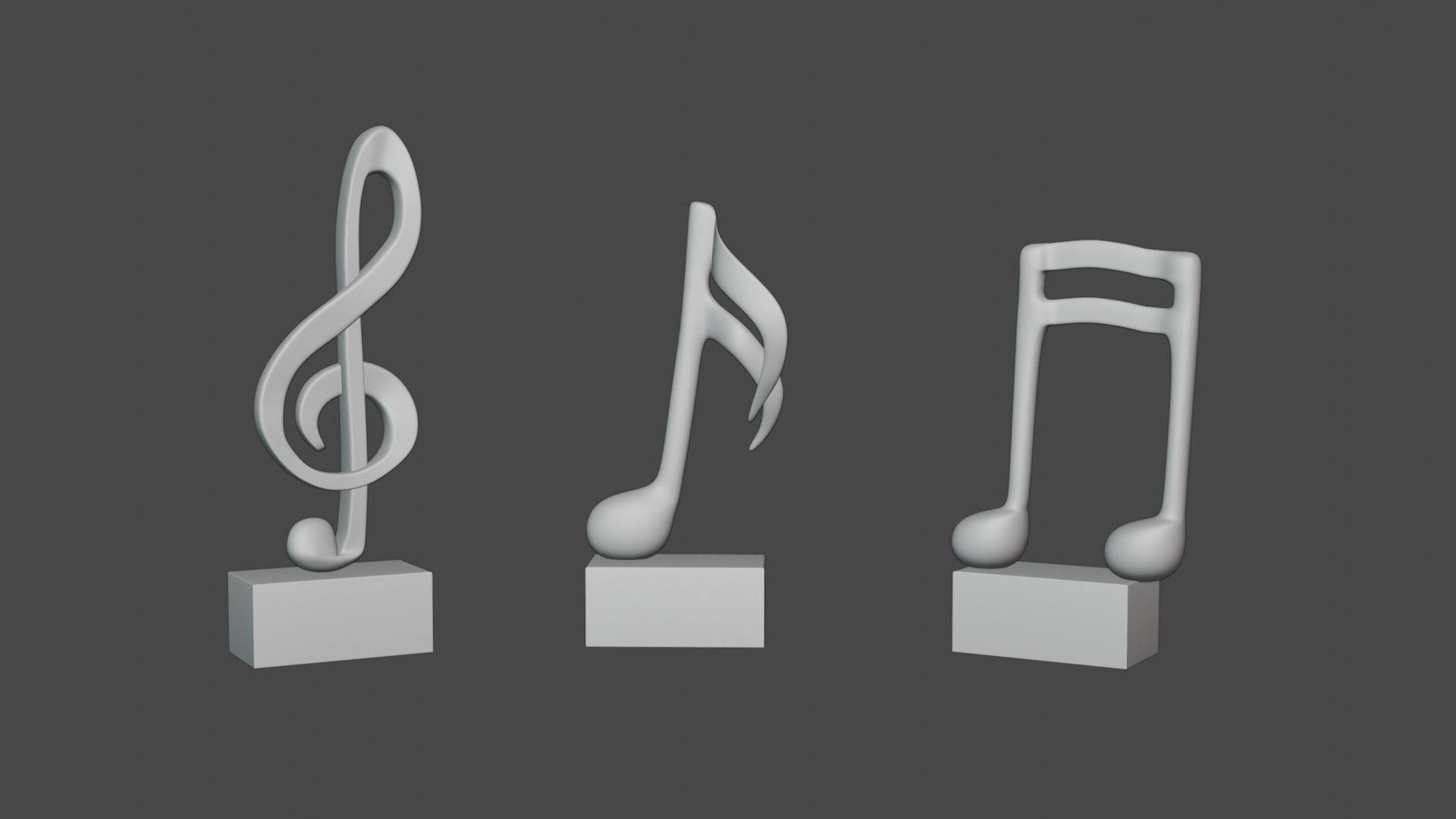 Music Notes 3D model 3D printable | CGTrader
