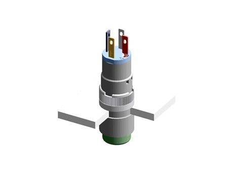 Round latching panel mount switch free 3D model | CGTrader