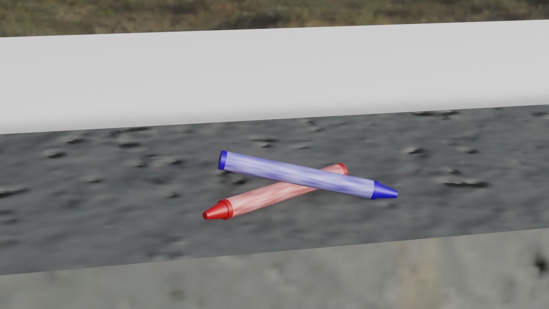 3D model Crayon Red and Blue VR / AR / low-poly | CGTrader