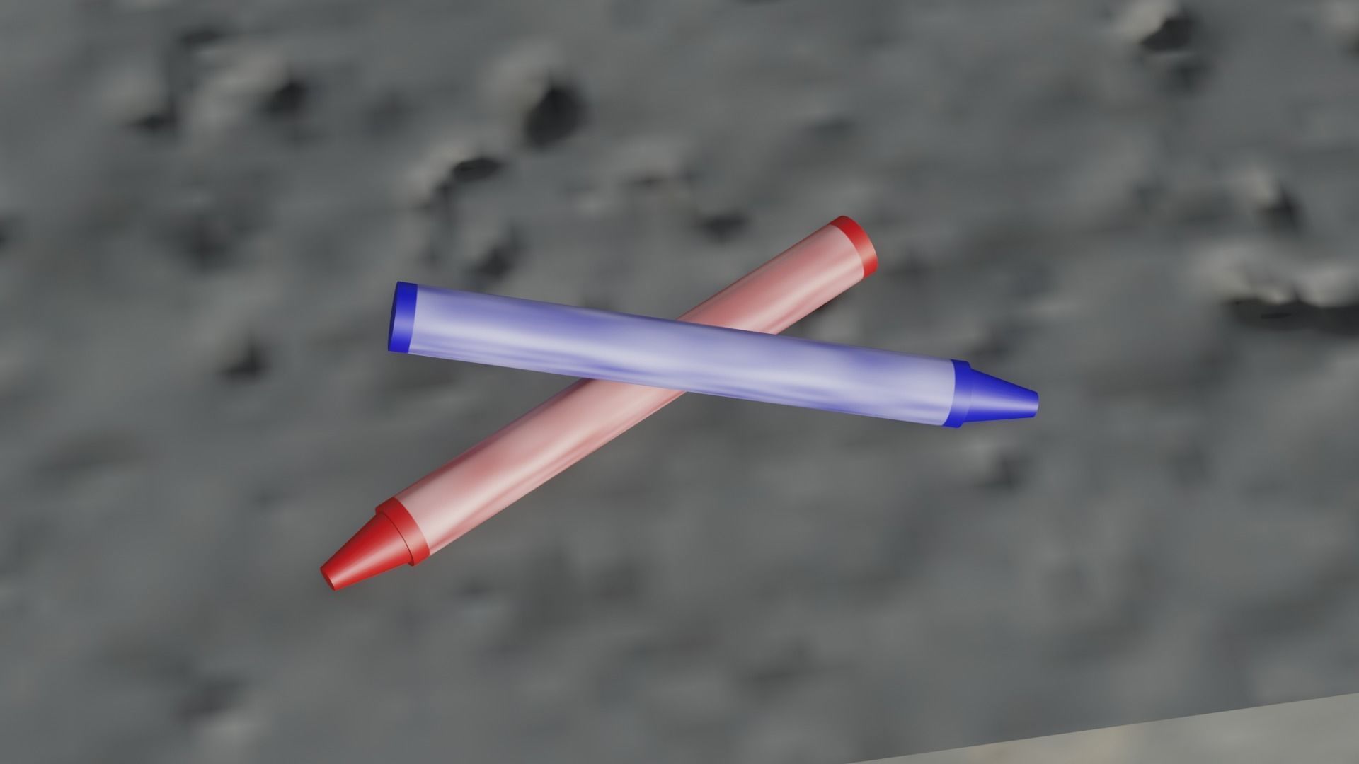 3D model Crayon Red and Blue VR / AR / low-poly | CGTrader