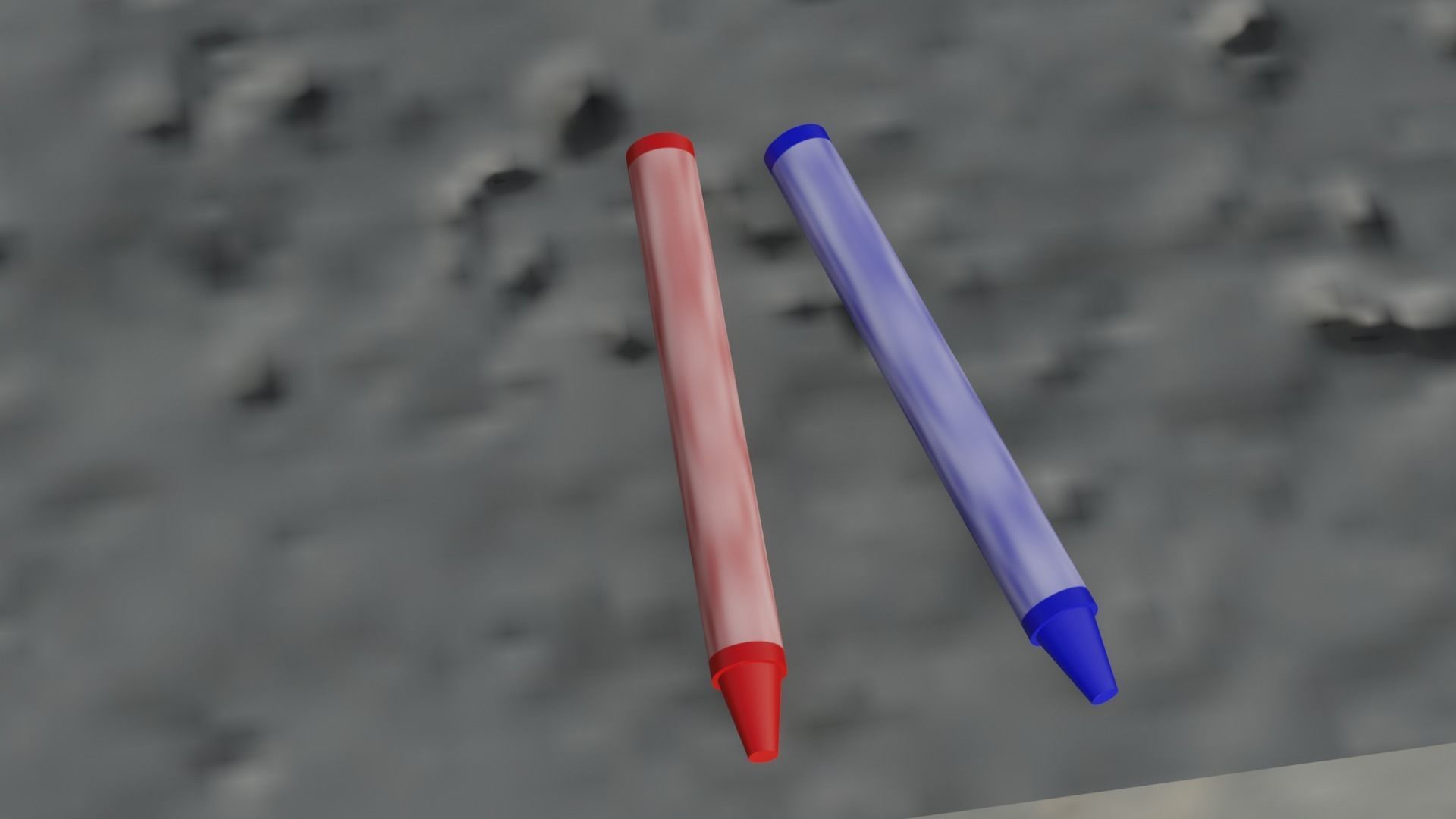 3D model Crayon Red and Blue VR / AR / low-poly | CGTrader