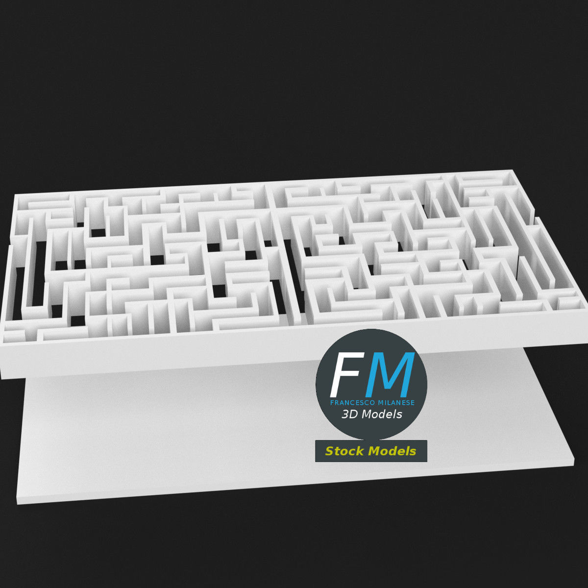 Rectangular labyrinth 2 3D model | CGTrader