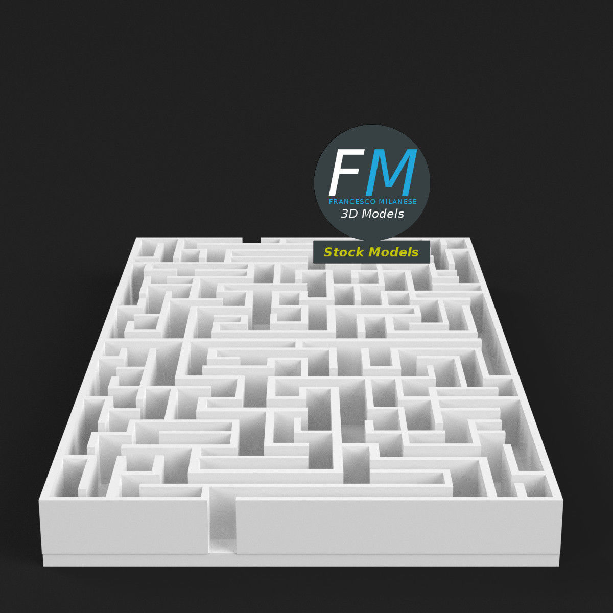Rectangular labyrinth 2 3D model | CGTrader