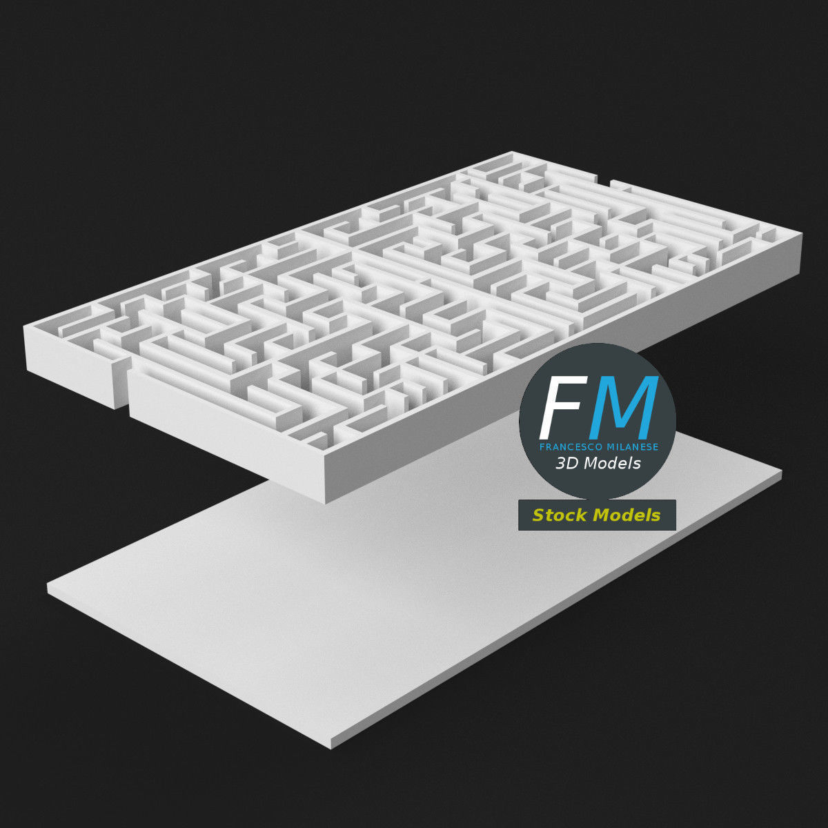 Rectangular labyrinth 2 3D model | CGTrader