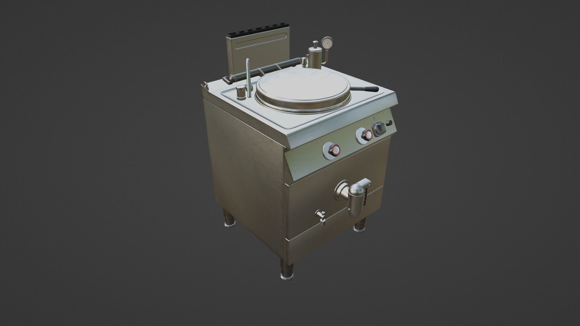 Commercial Gas Boiling Pan 3D model | CGTrader